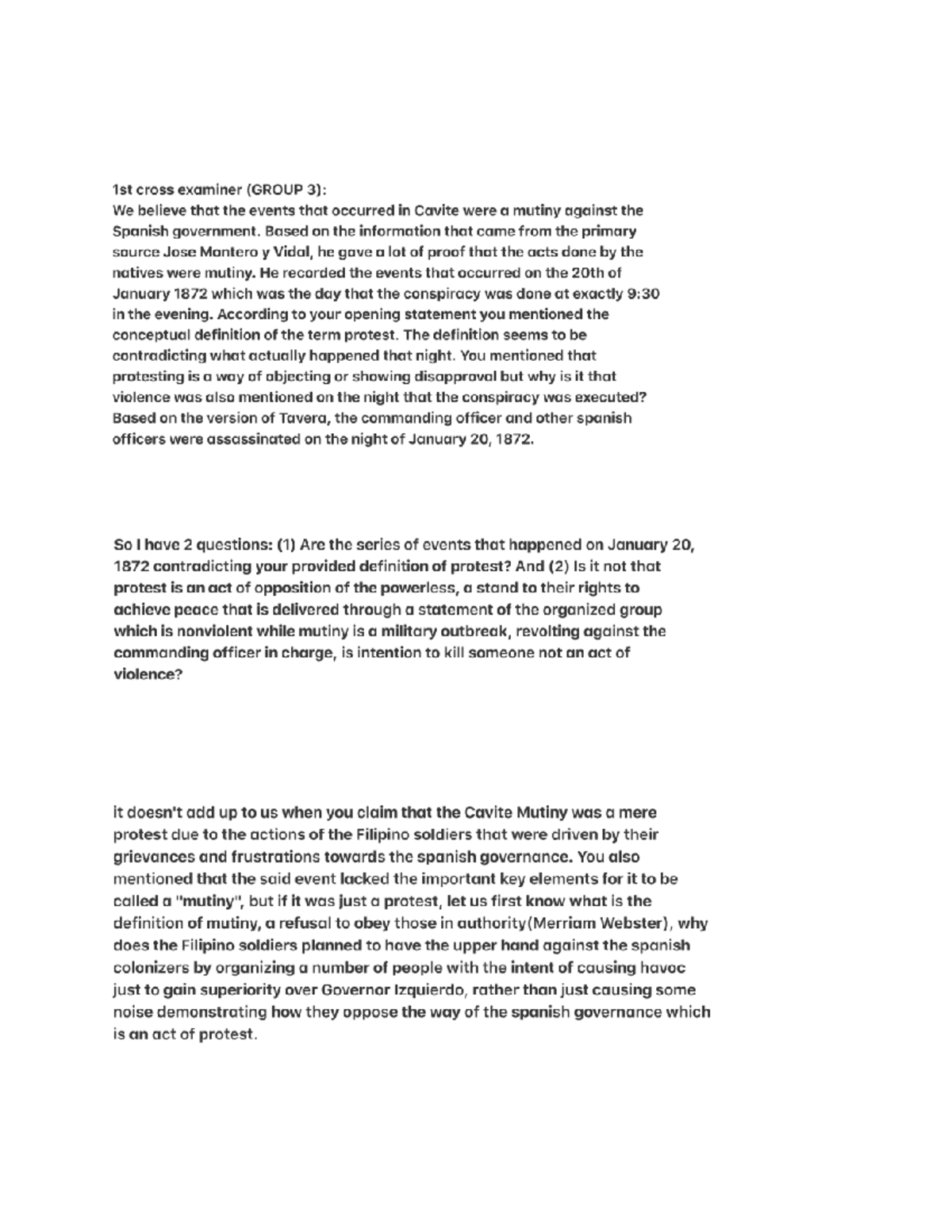 Notess - debate script - Readings in Philippine History - Studocu