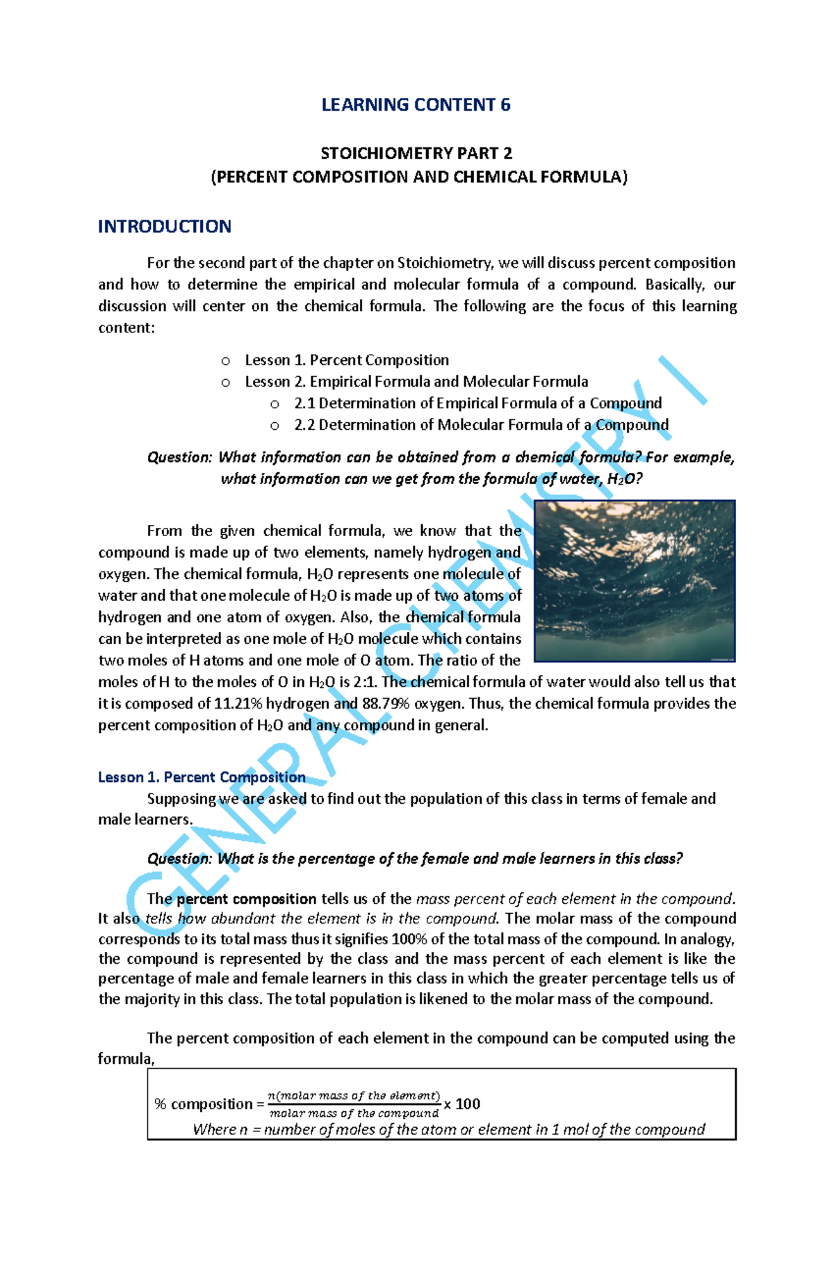 LC Stoichiometry 2 GC1 - LEARNING CONTENT 6 STOICHIOMETRY PART 2 ...