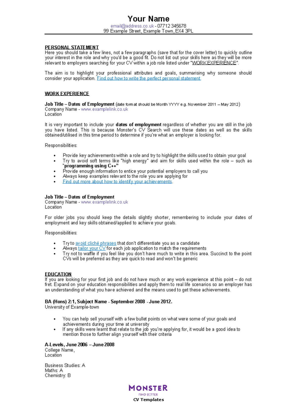 Monster-CV-Template - Monster-CV-TemplateMonster-CV-TemplateMonster-CV ...
