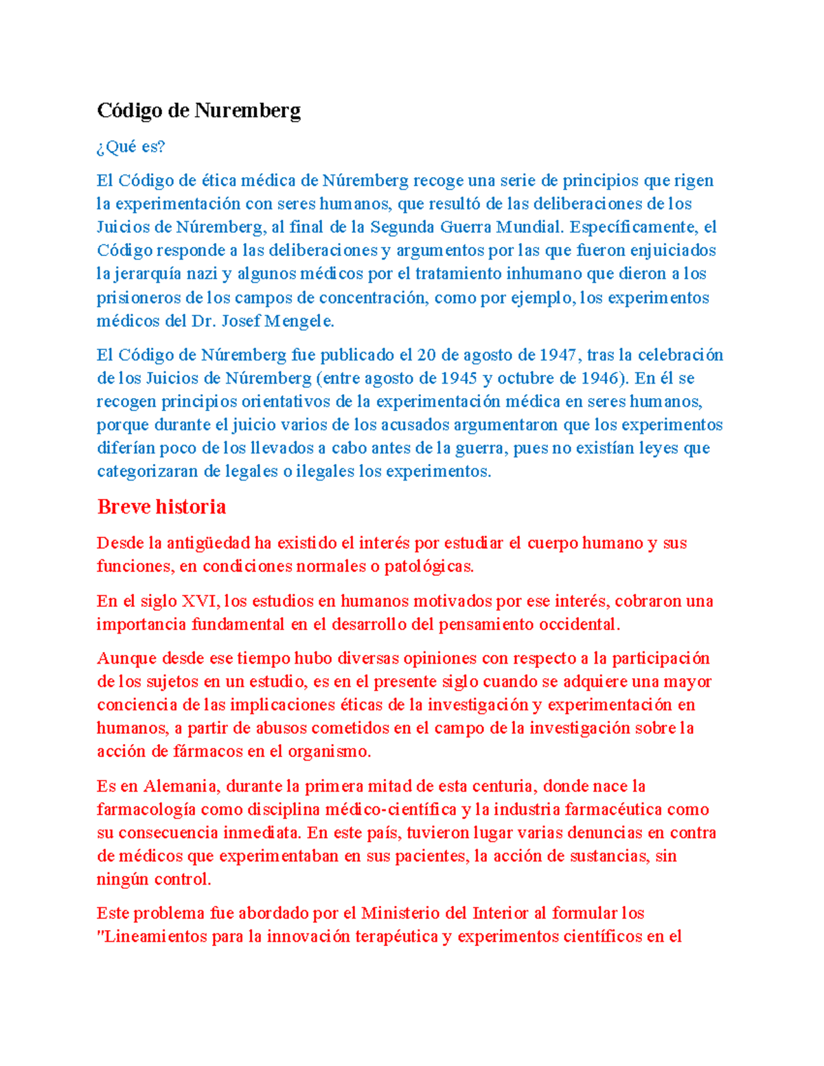 Código de Nuremberg - Código de Núremberg - Código de Nuremberg ¿Qué es ...