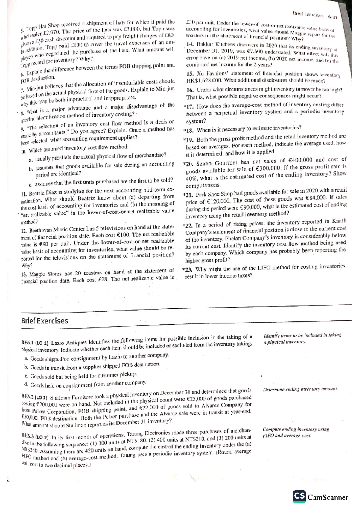 FABM2 - CH 6 Assign - n/a - Accountancy - Studocu