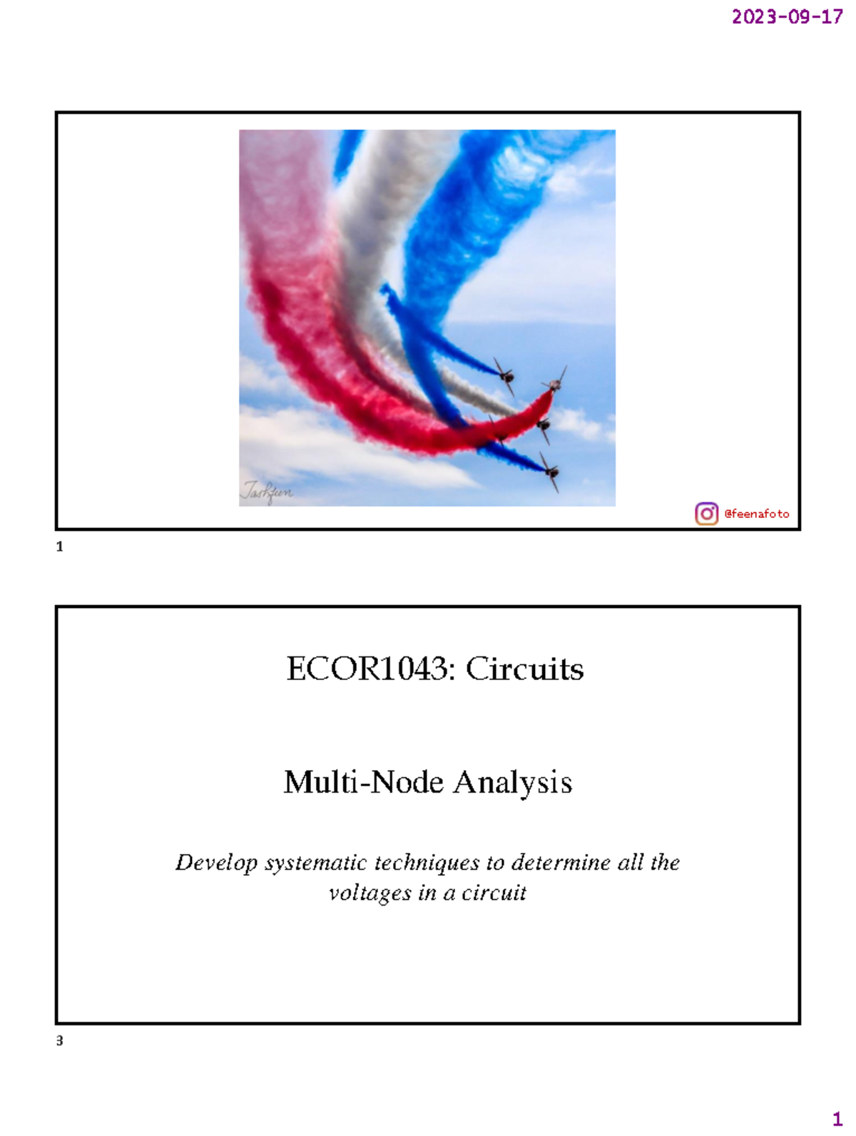 5. Multi-node circuits F23 - @feenafoto Multi-Node Analysis Develop ...