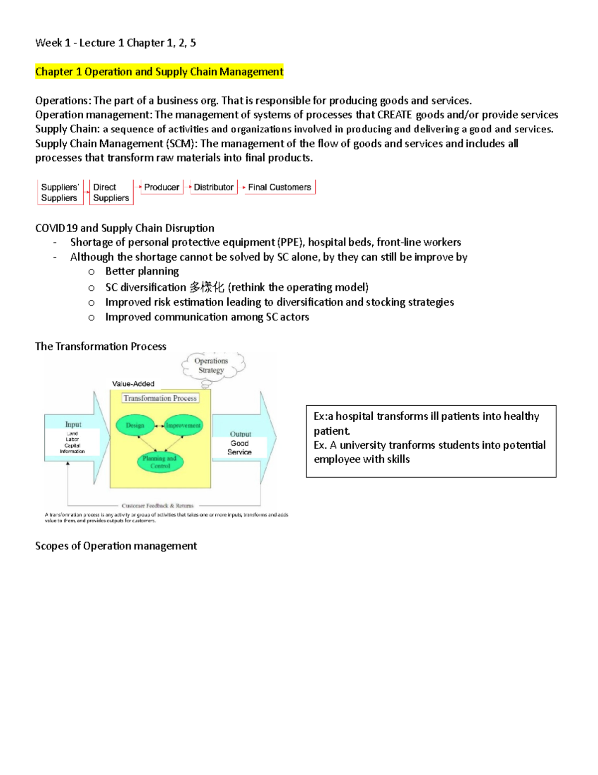 3351 notes - ..................................good luck - Week 1 ...