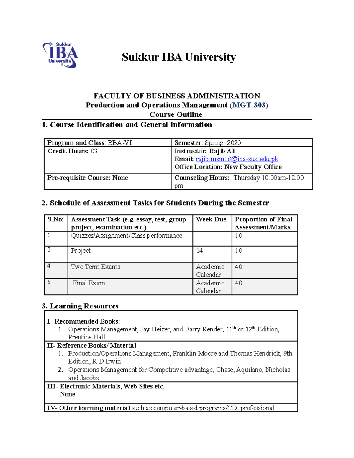 Operation Psychology for business students - Sukkur IBA University ...