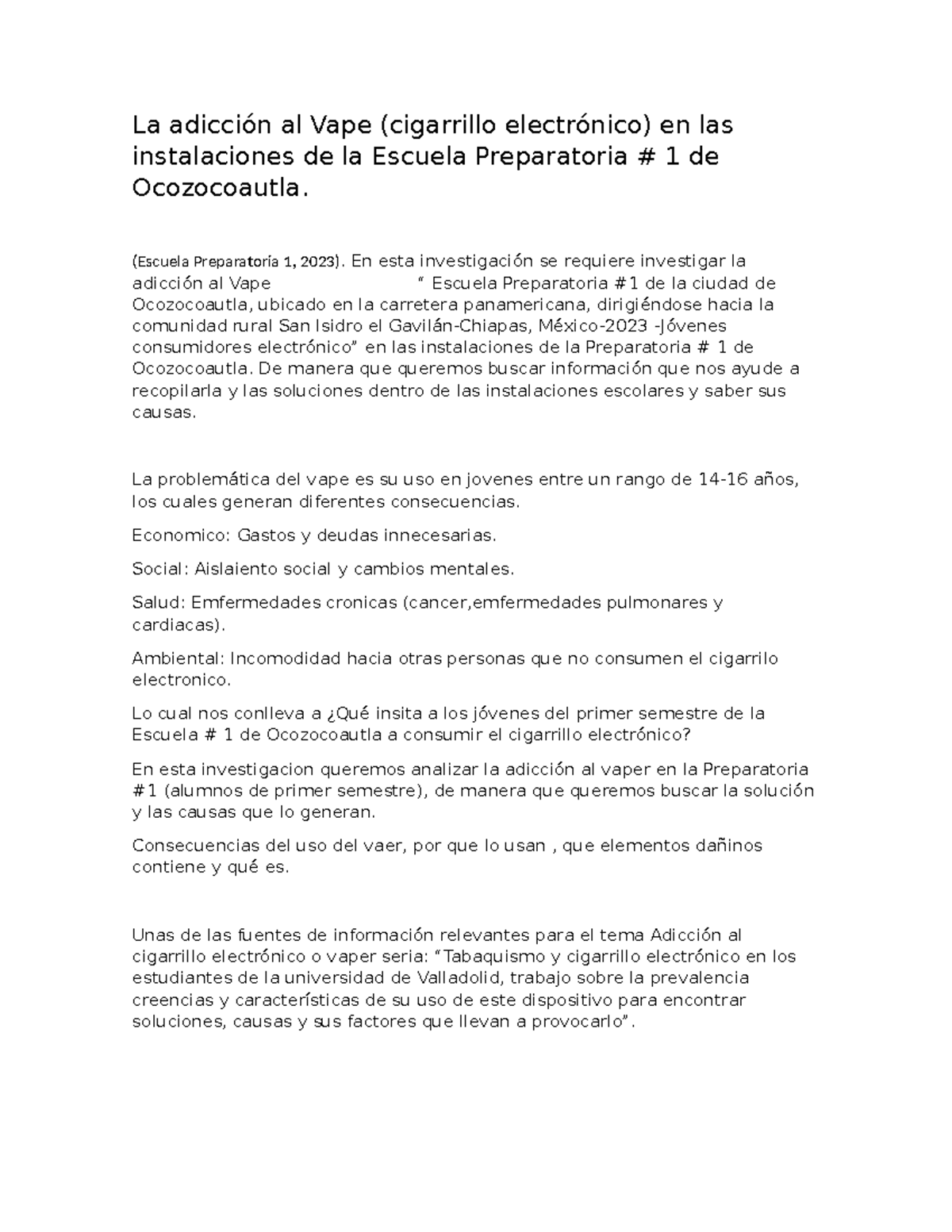 La adicción al Vape - Alejandro - La adicción al Vape (cigarrillo electrónico) en las ...