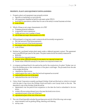 PPE - notes on intermediate accounting - PROPERTY, PLANT AND EQUIPMENT ...
