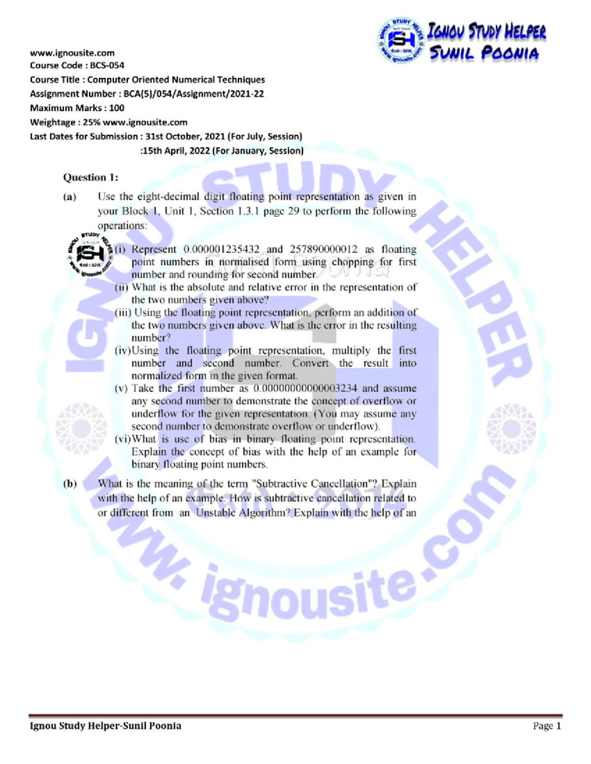 BCS-054 - best of the academic notes... - Bachelor of computer ...