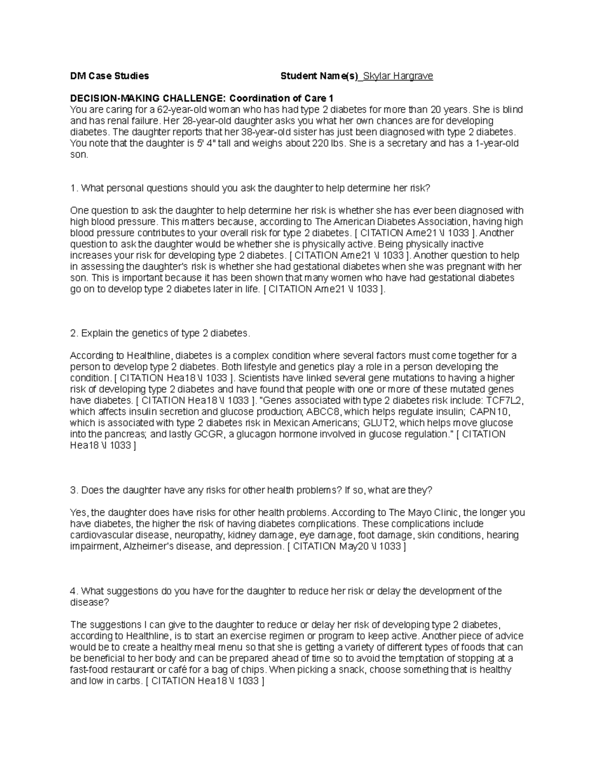 DM Case Studies Complete - DM Case Studies Student Name(s)_ Skylar Hargrave DECISION-MAKING ...