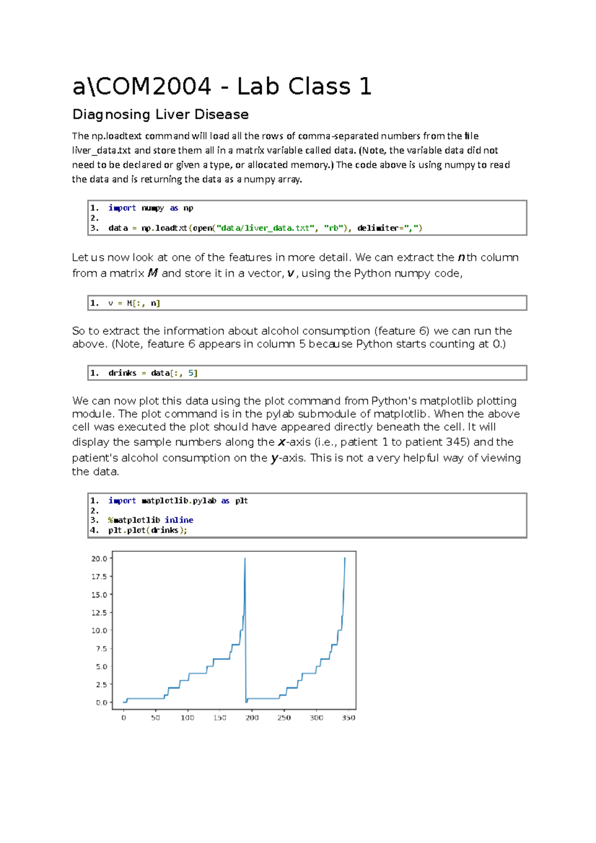 COM2004 labs - Solutions and explanations to all the lab exercises from ...
