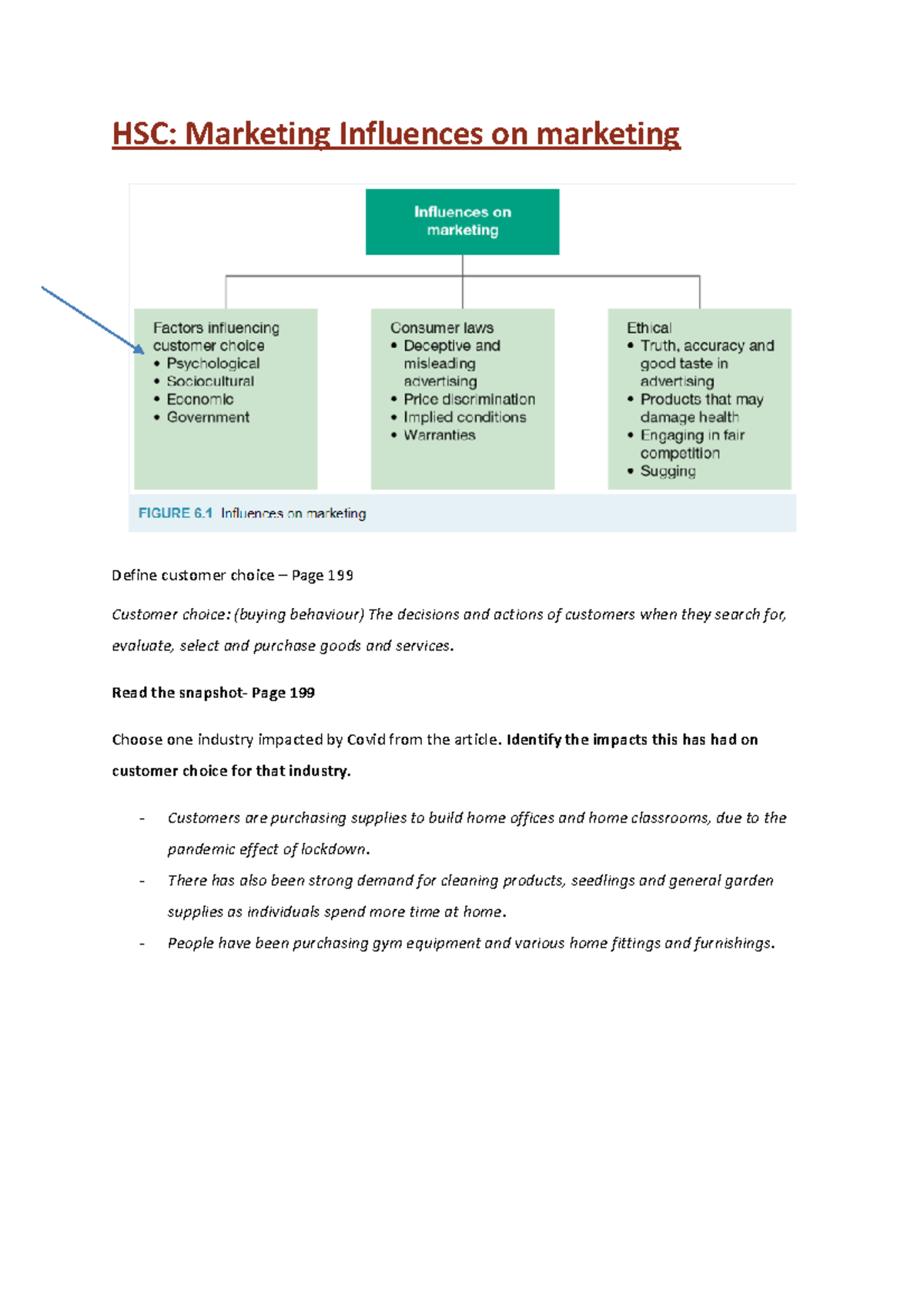 1.0 Influences on Marketing Booklet- INfluences on consumer choice ...