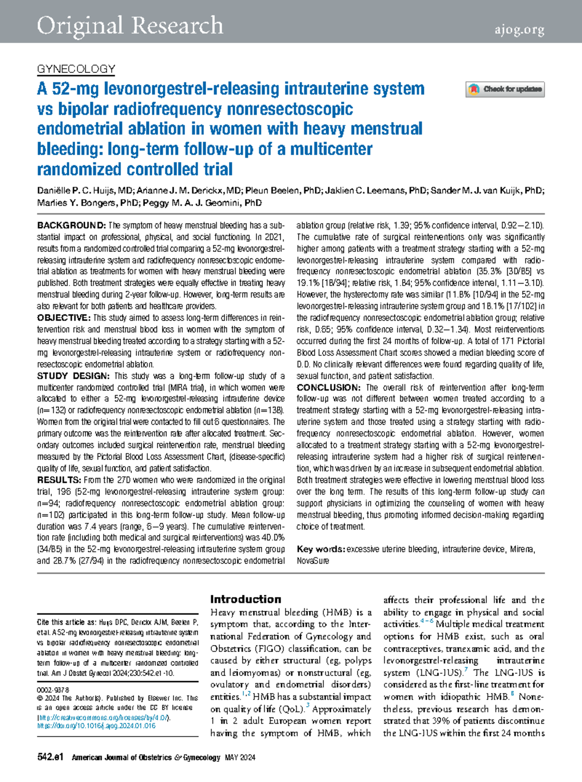 A 52 mg levonorgestrel releasing intrauterine syst - GYNECOLOGY A 52-mg ...