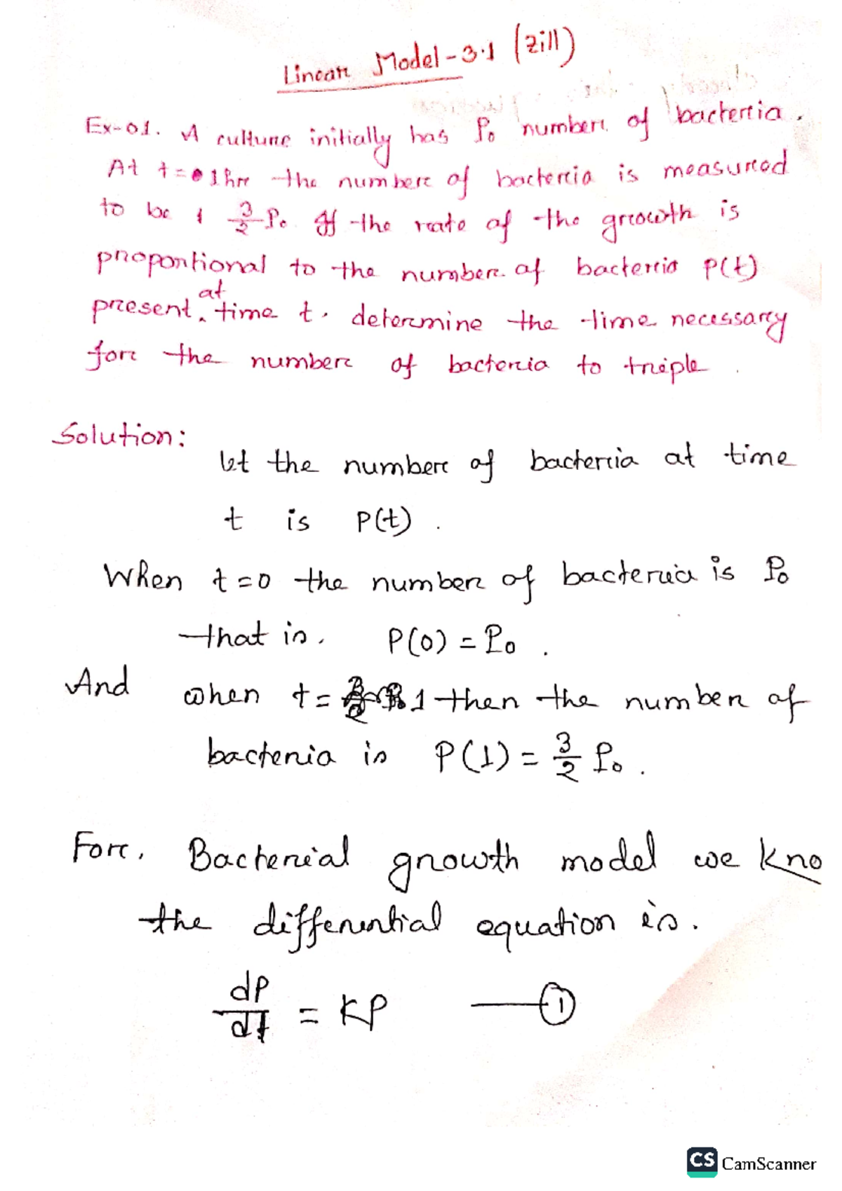 3.1 linear model - zill - Calculus & Linear Algebra - Studocu