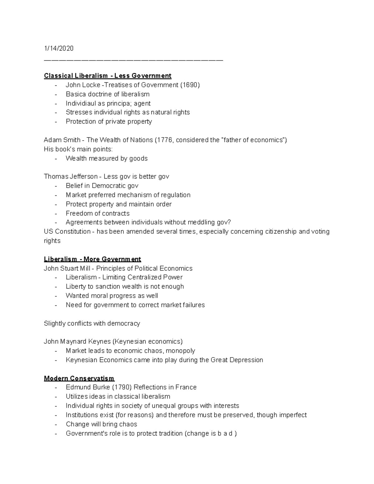 Week 2 PA Notes - Prof. Kenya Covington - 1/14