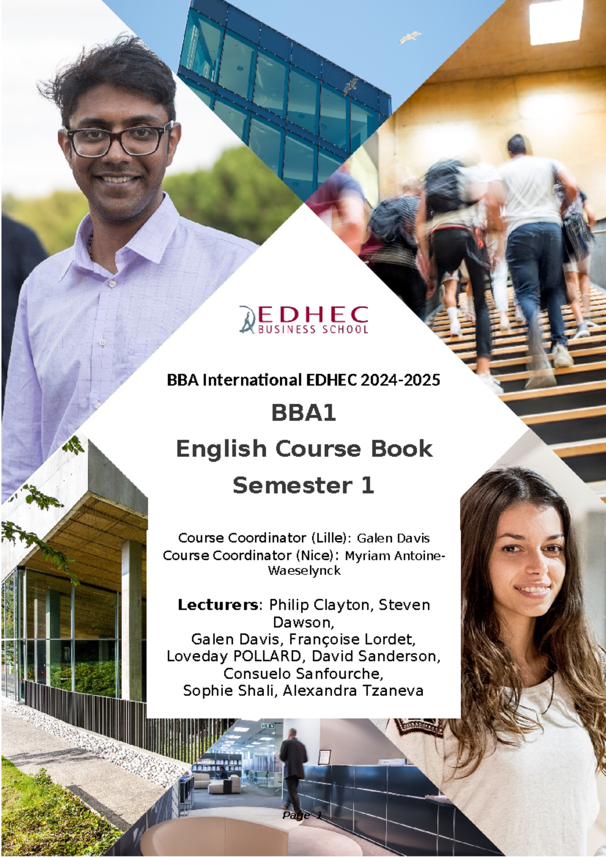 BBA1 Book 2024-2025 S1 - nedd ded - BBA International EDHEC 2024- BBA ...
