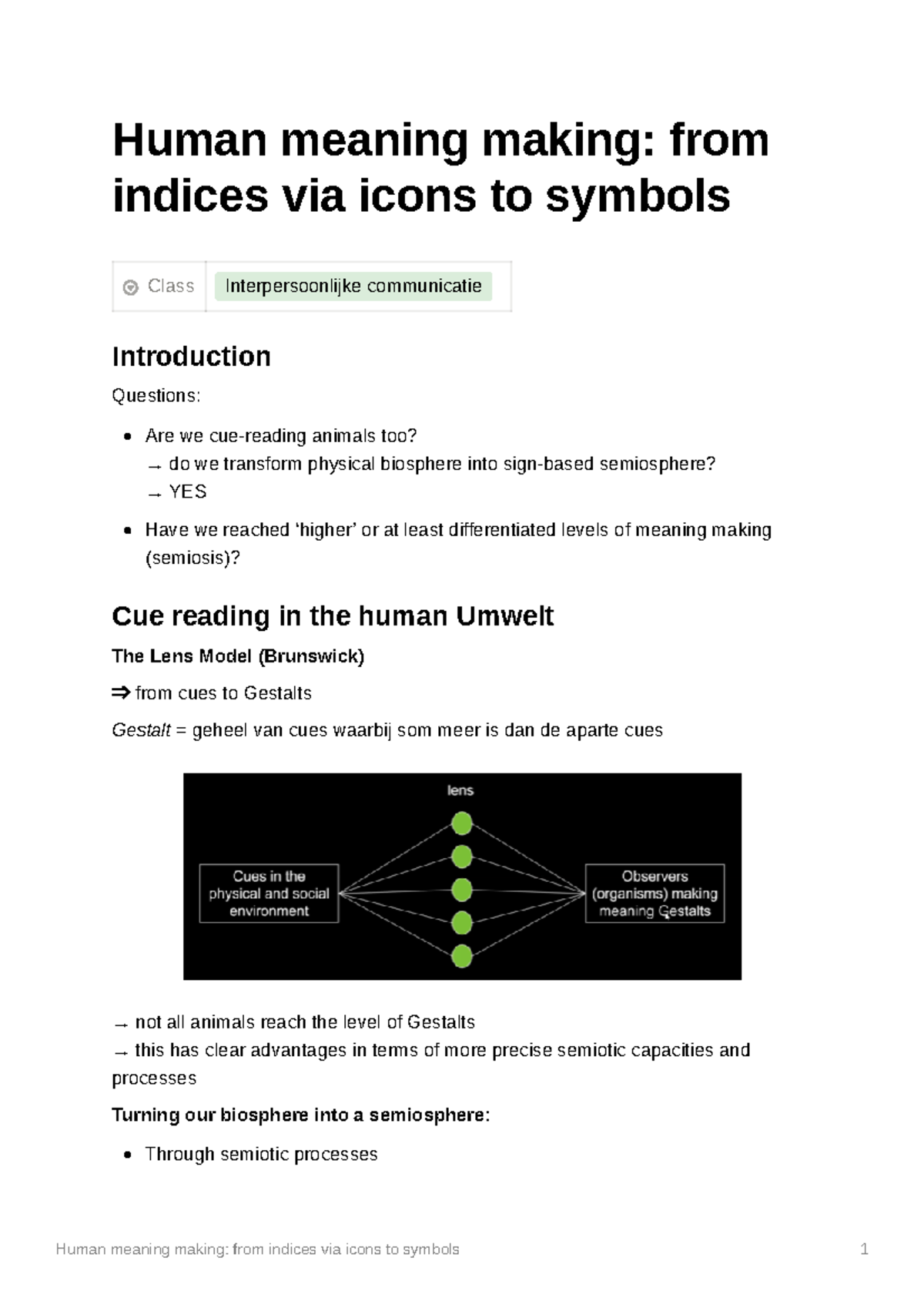 IPC H3: Human meaning making from indices via icons to symbols - Human ...