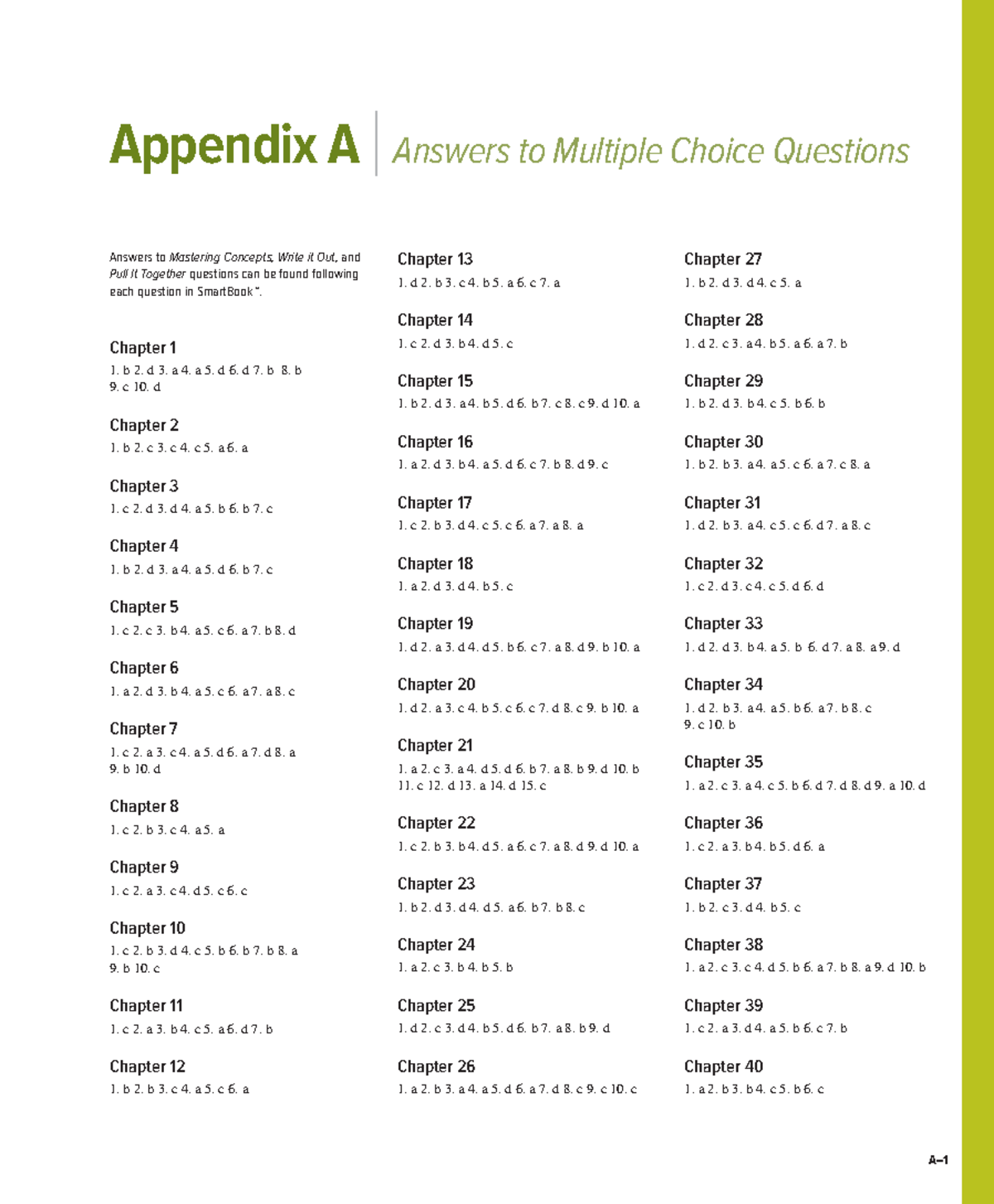 Biology Concepts and Investigations, Appendixes - ####### Answers to Mastering Concepts, Write ...