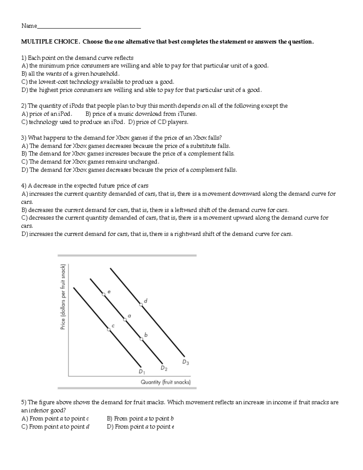 Week4 Demand and Supply - Name ...