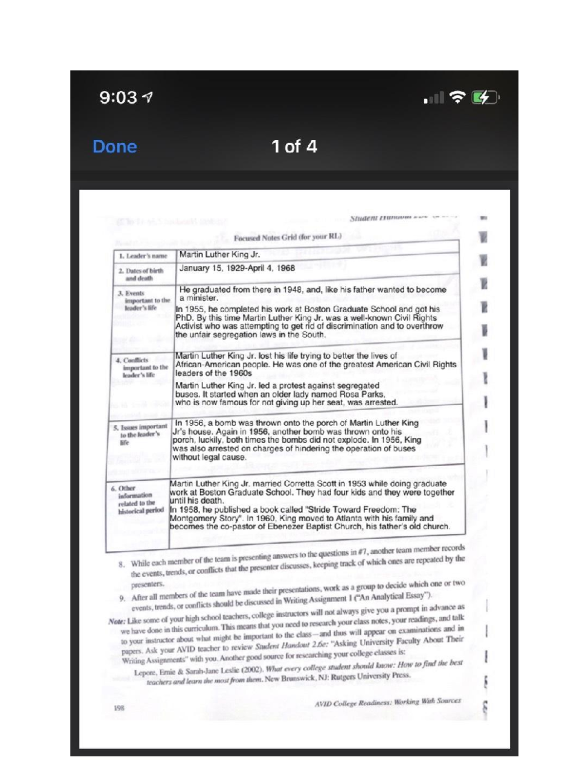 Untitled document - Practice Work(anatomy) - 9:03 A Done 1 of 4 Student ...