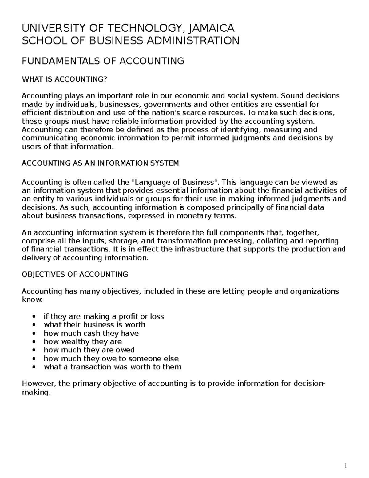 What is Accounting and Business Organisations - Introduction to ...