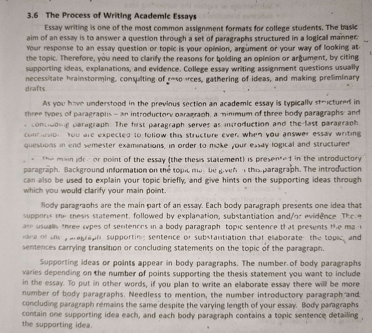 The process of Writing Academic Essays - Writing for Academic - Studocu