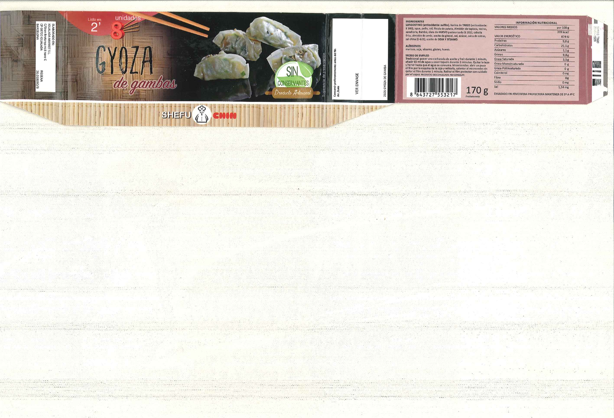 Envases rotulados para analizar