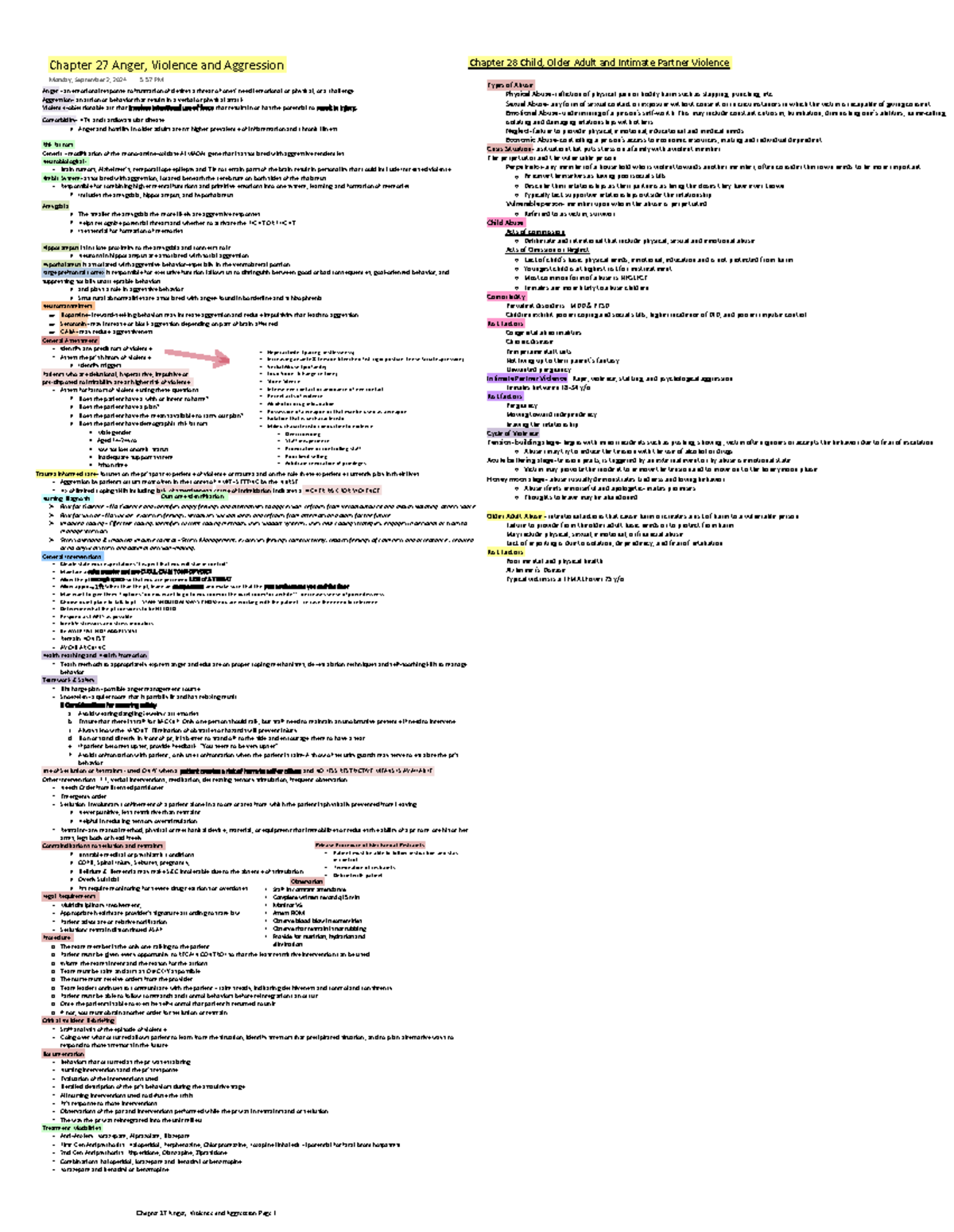 Chapter 27 Anger, Violence and Aggression - Anger Aggression - an ...