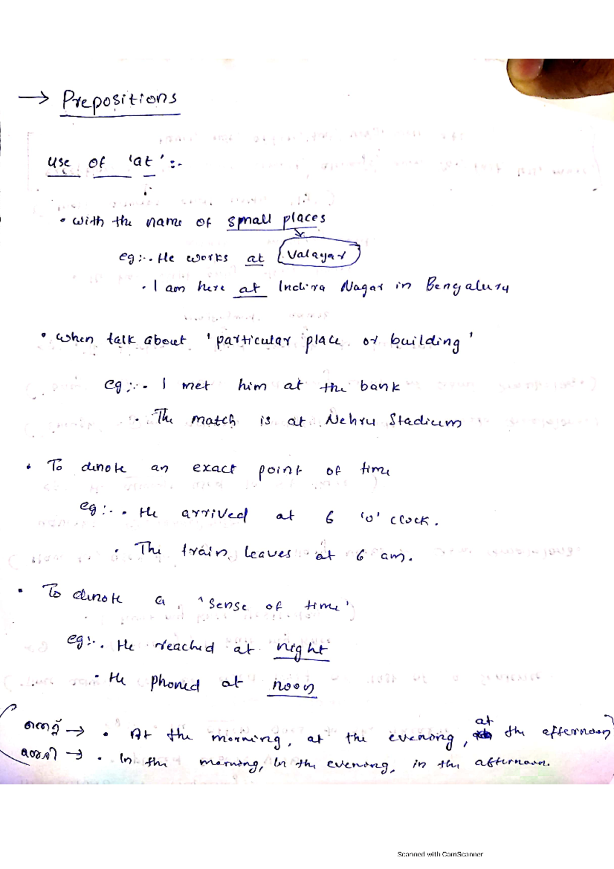 Prepositions - English grammar - Studocu