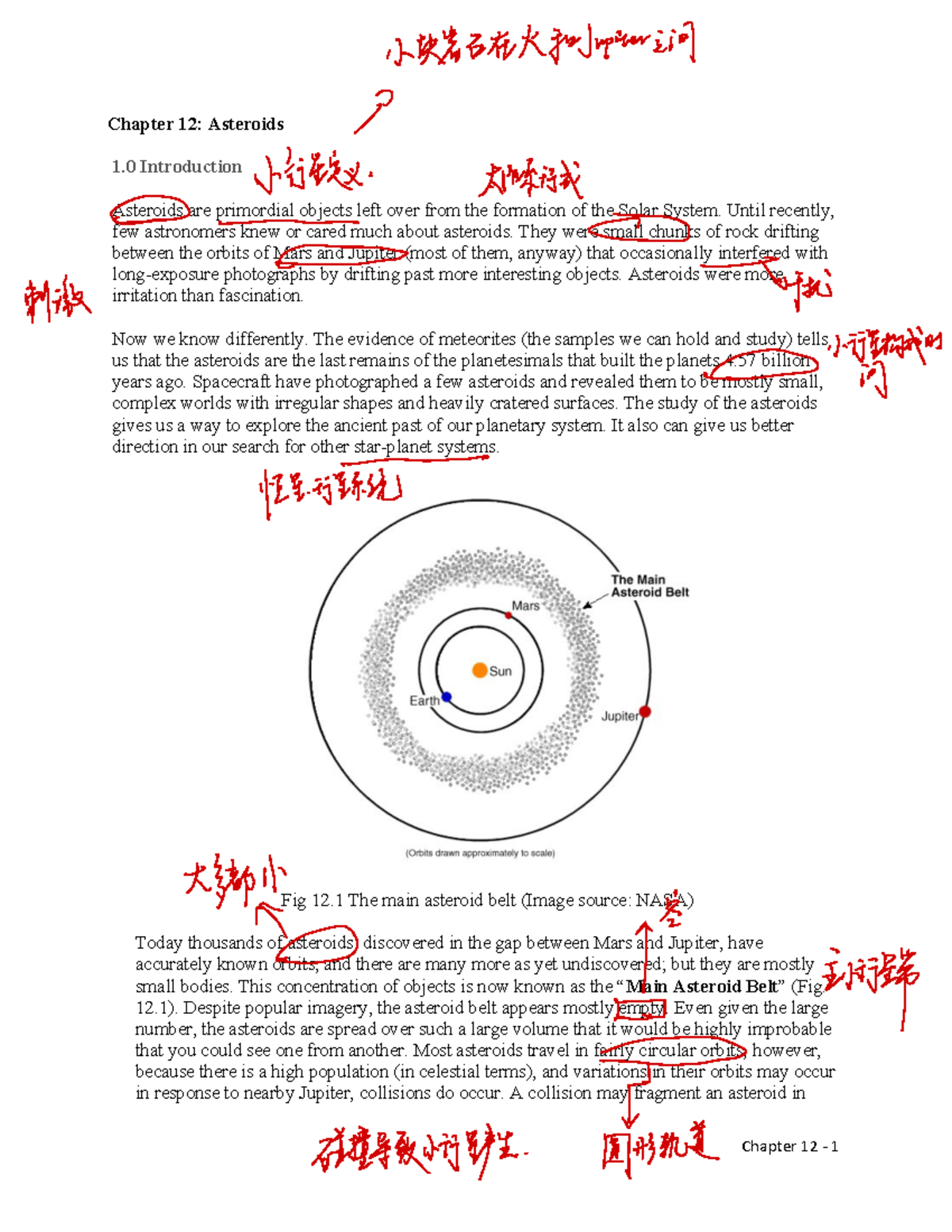 Chapter 12-Asteroids-1 - Chapter 12 ‐ 1 Chapter 12: Asteroids 1 Introduction Asteroids are - Studocu