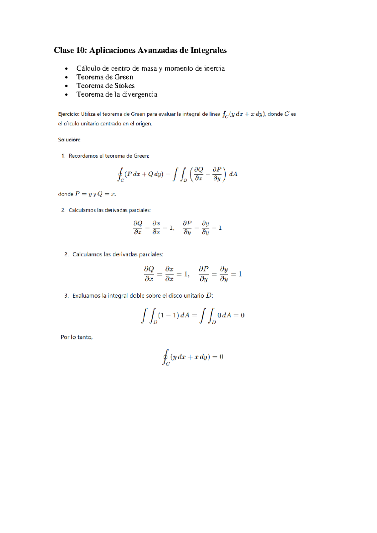 Integrales ejercicios resueltos-10 - Matematica para Ingenieros 1 ...