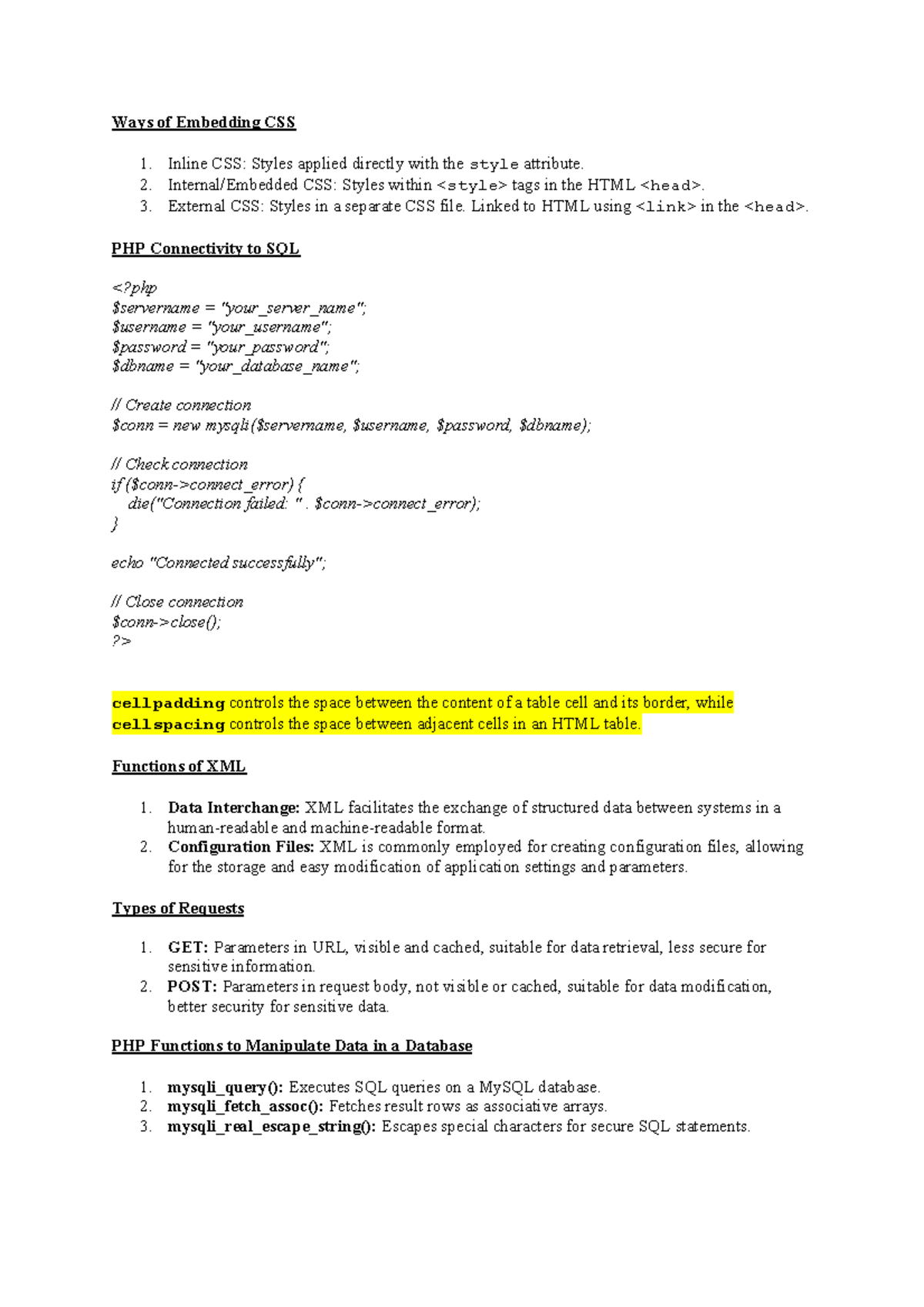 BIT 2207 - ewrewq - Ways of Embedding CSS 1. Inline CSS: Styles applied ...
