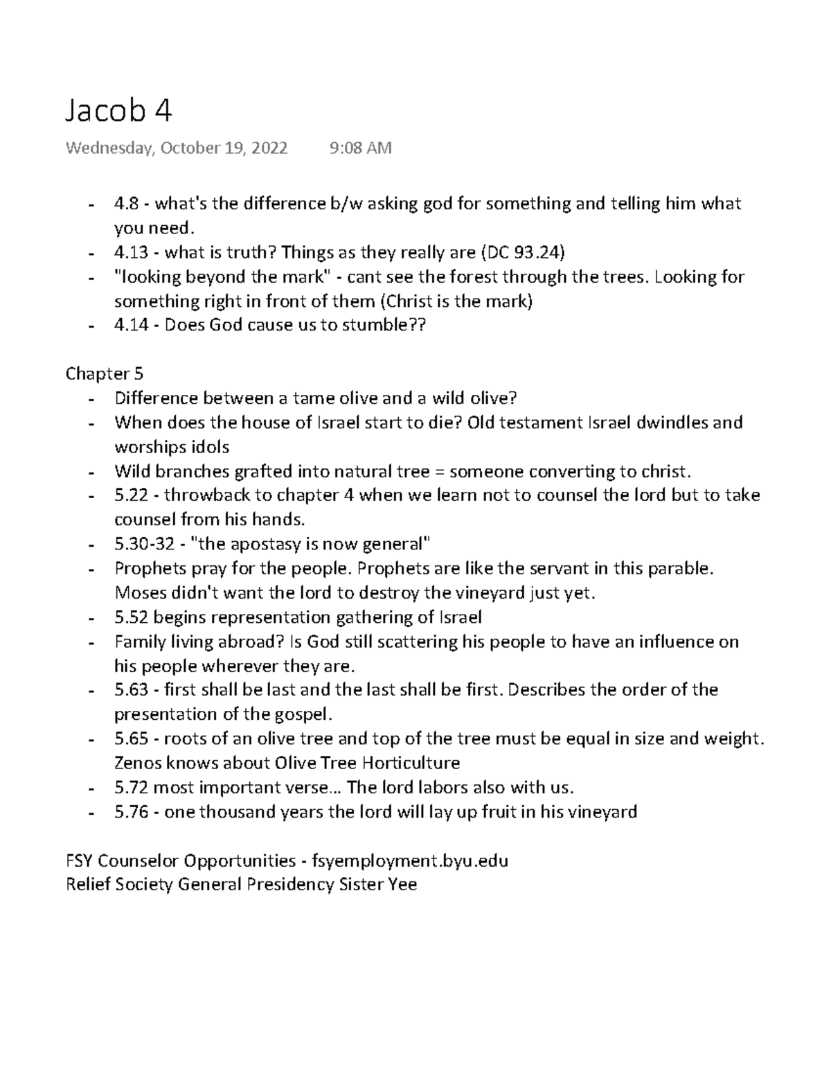 Jacob 4 - Byron Merrill - 4 - what's the difference b/w asking god for ...