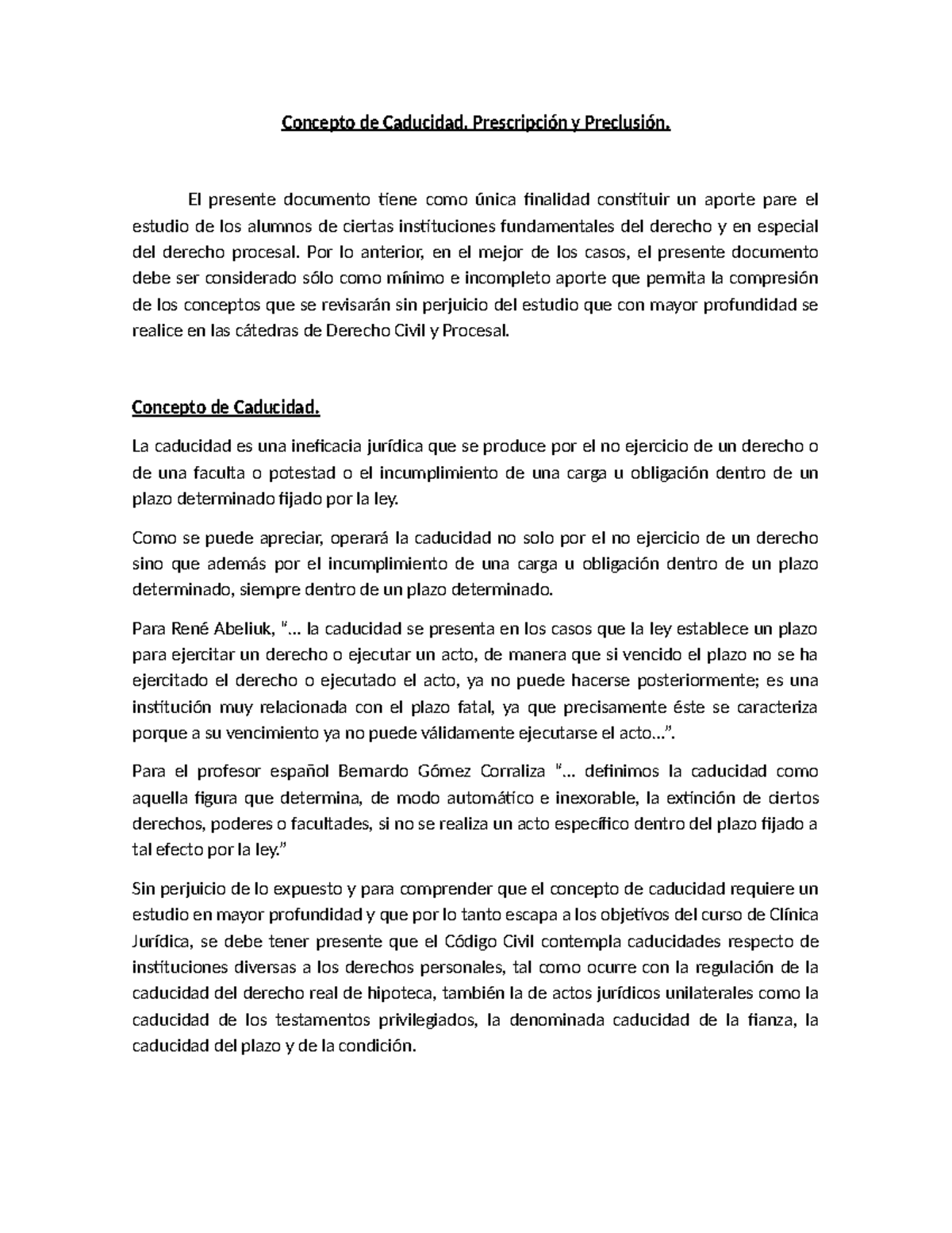 Concepto+de+Caducidad%2C+prescripcion+y+preclusion - Concepto de ...