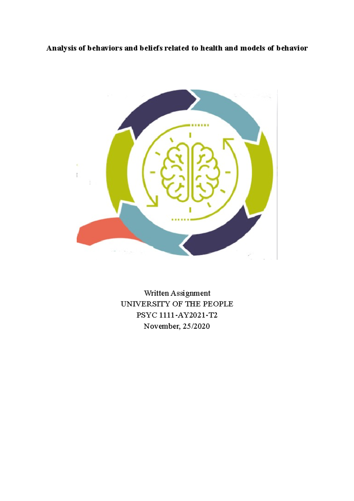 Analysis of behaviors - This philosophy that describes the works and ...