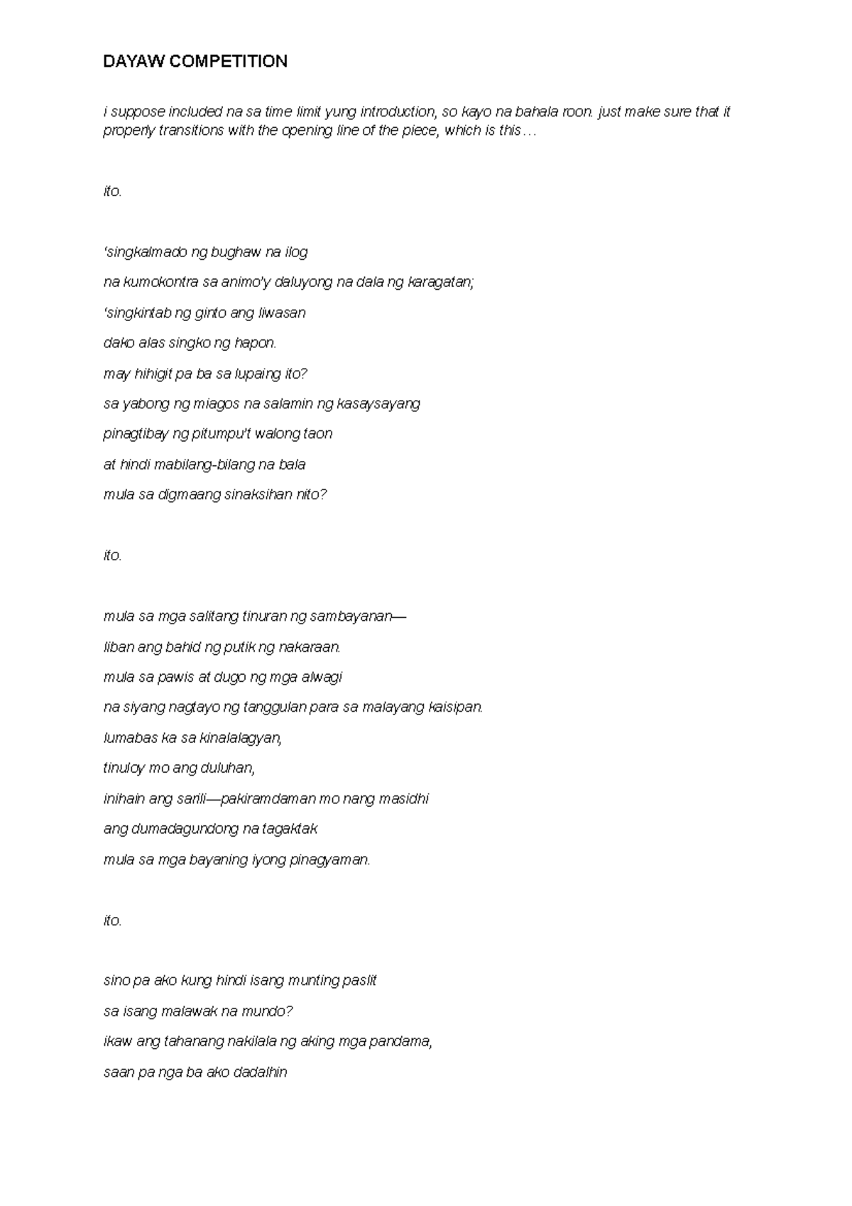 Dayaw - hhv uuu iiii ii iii iii iiih - i suppose included na sa time ...