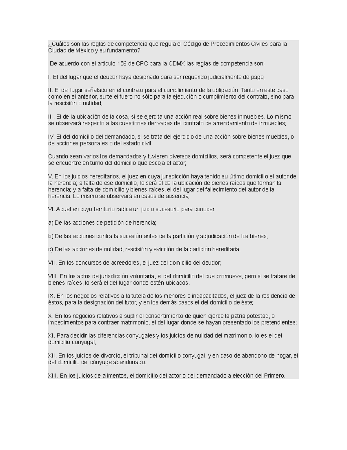 Foro competencia - reglas de comptencia - ¿Cuáles son las reglas de ...