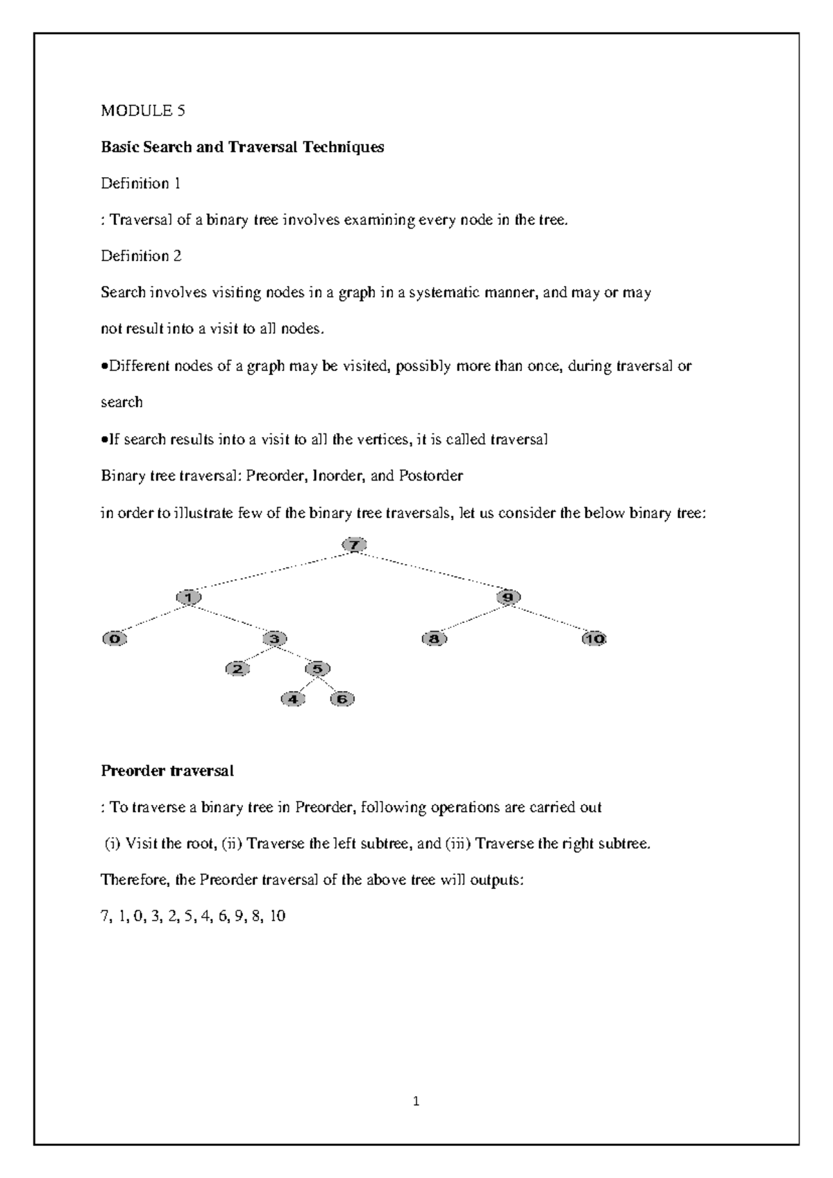 Module 5 - Useful - MODULE 5 Basic Search and Traversal Techniques ...