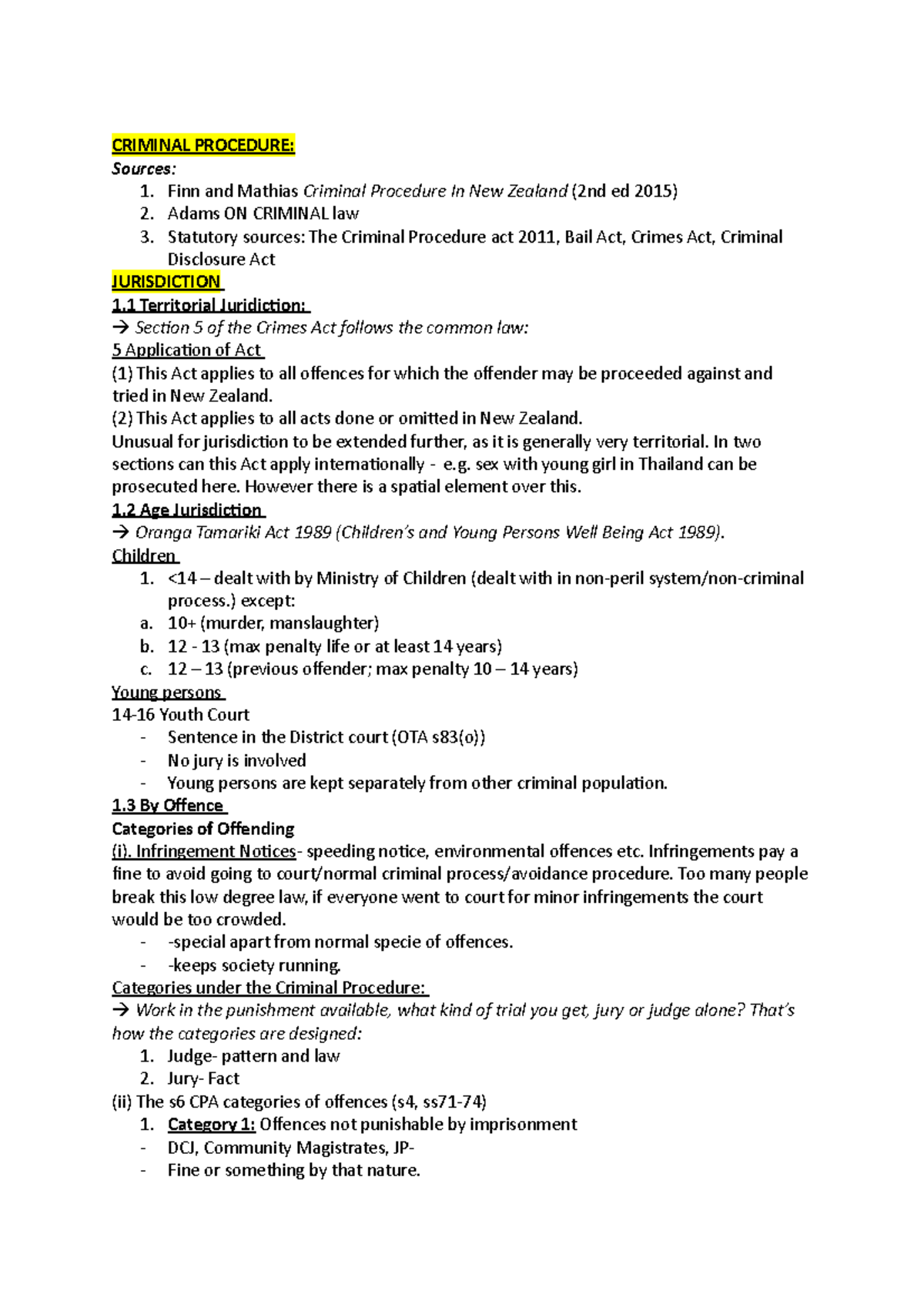 Criminal Procedure - Neil Boister - CRIMINAL PROCEDURE: Sources: 1 ...