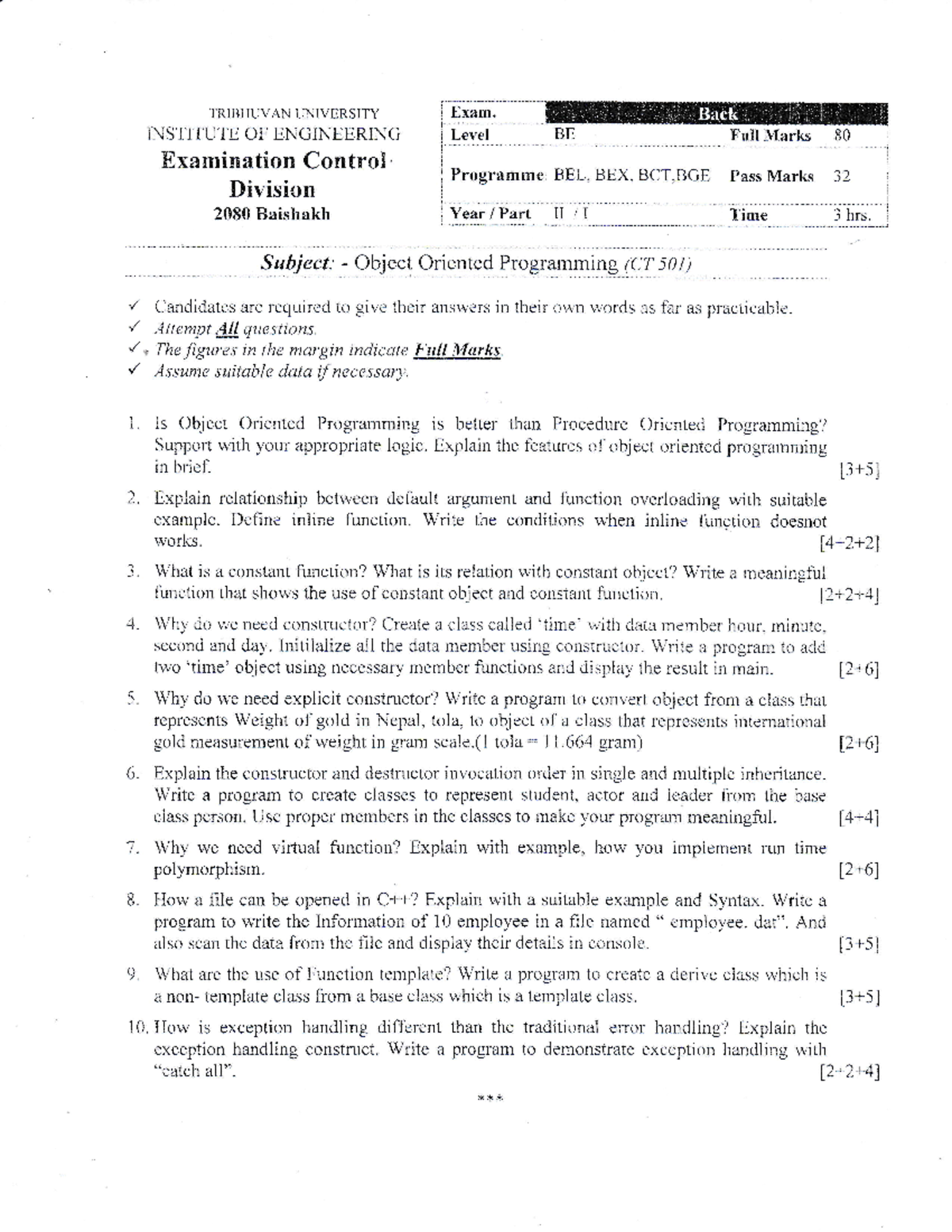2 - practice - TRIBHUVAN L,INIVERSITY INSTITUTE OF ENGINEERING ...