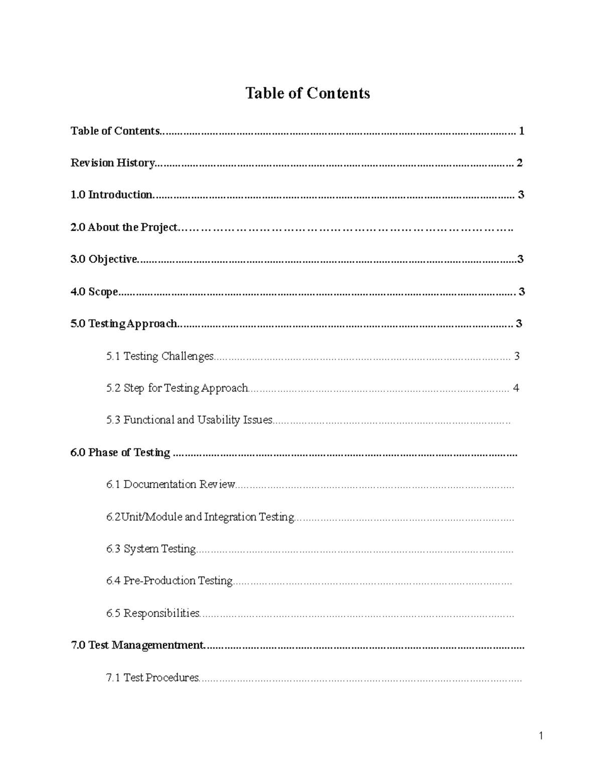 Final Report - Table of Contents Table of - Studocu