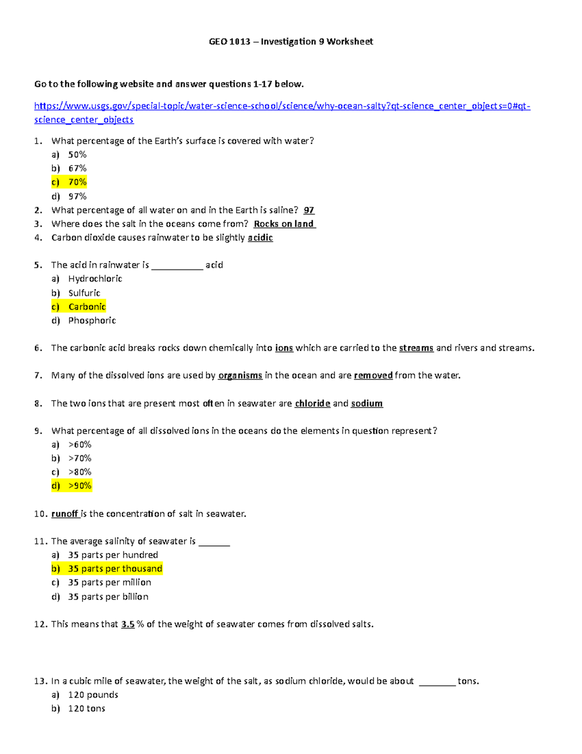 GEO 1013 Module 09 INV - mod 9 assignment - GEO 1013 - UTSA - Studocu