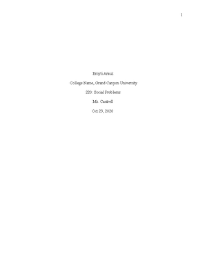 SOC-220 Social inequality worksheet - Catherine Fleet SOC- October 2 ...