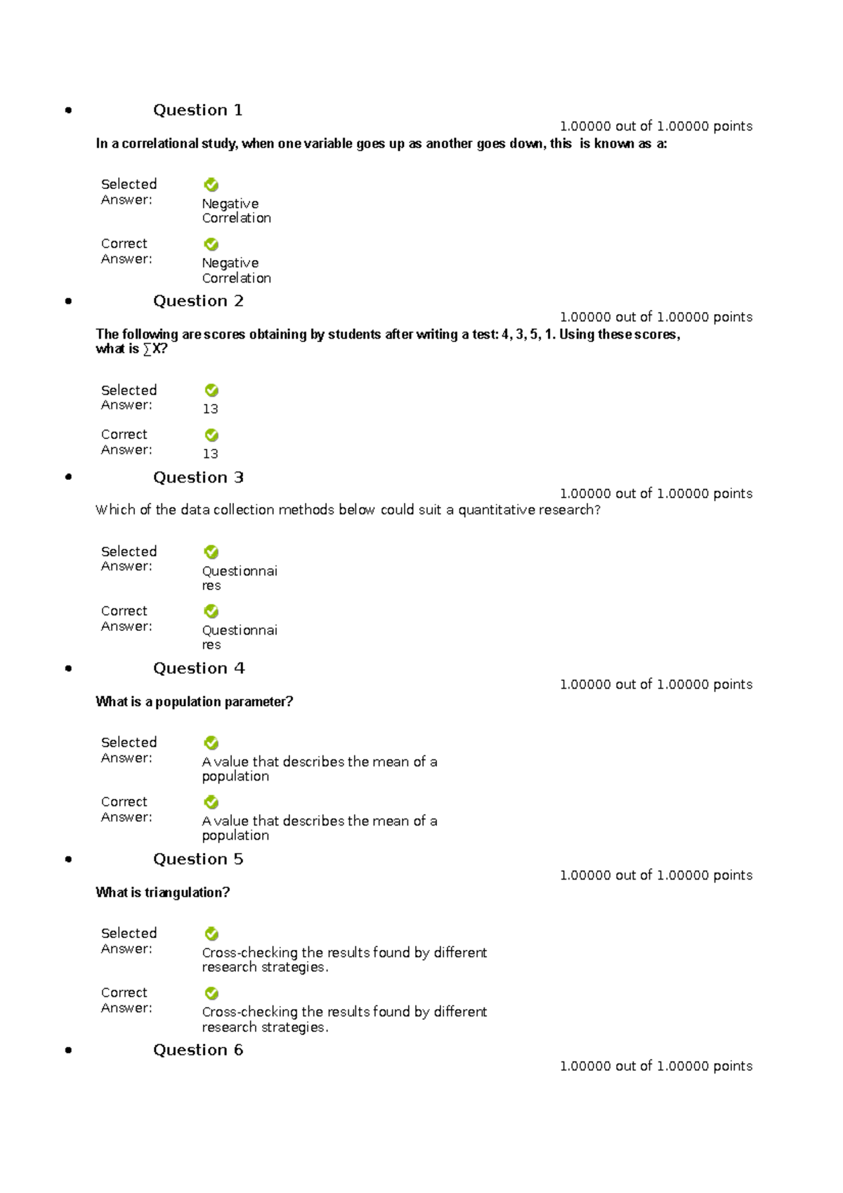 Test 2019, questions and answers - Question 1 1 out of 1 points In a ...