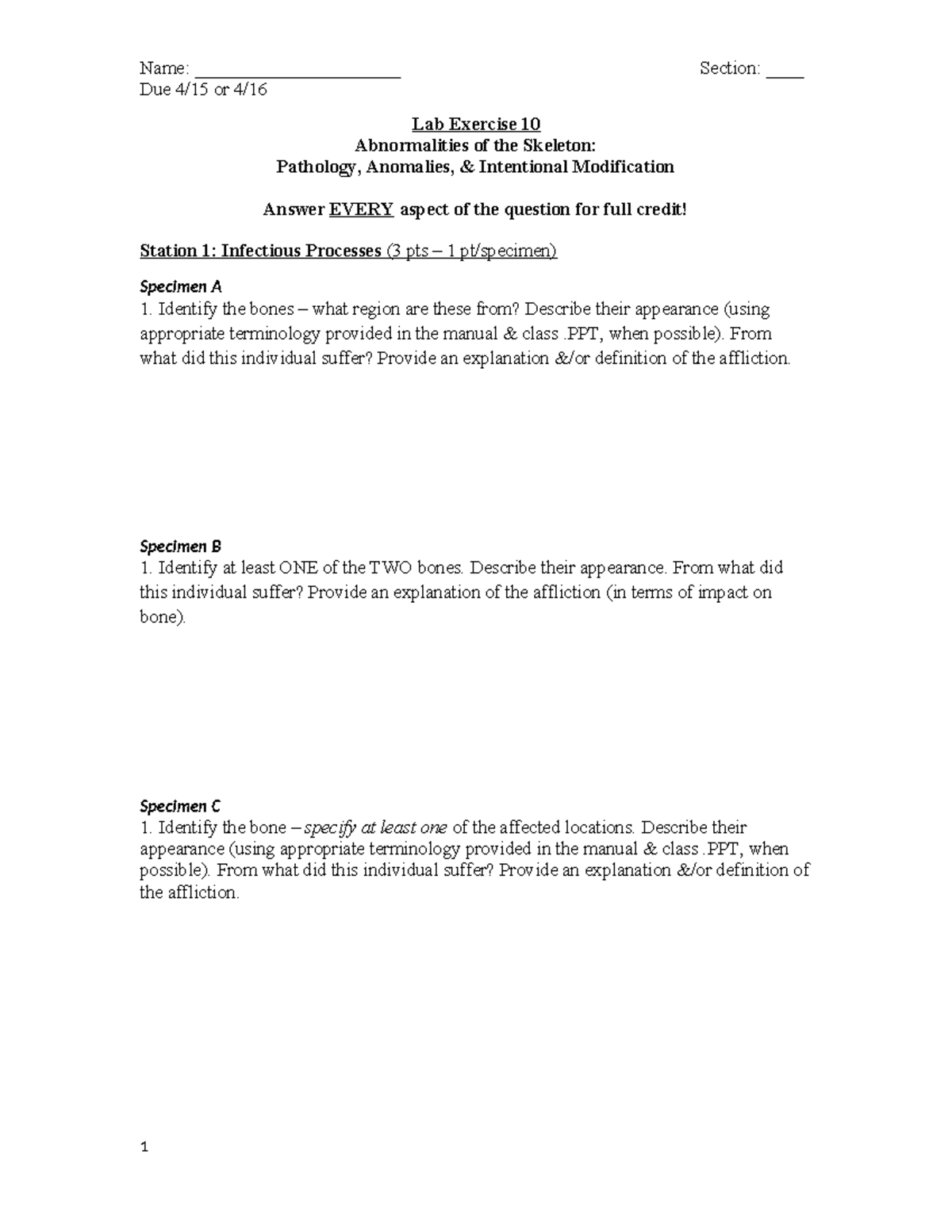 Lab 10 2024 Student Copy - Name: ______________________ Section: ____ Due 4/15 or 4/ Lab ...