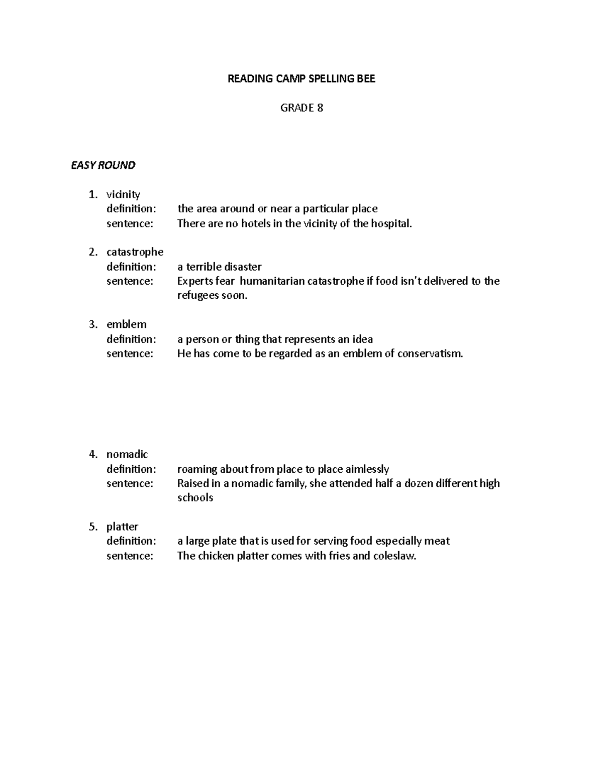 Spelling For Grade 8 English For Teachers University Of The