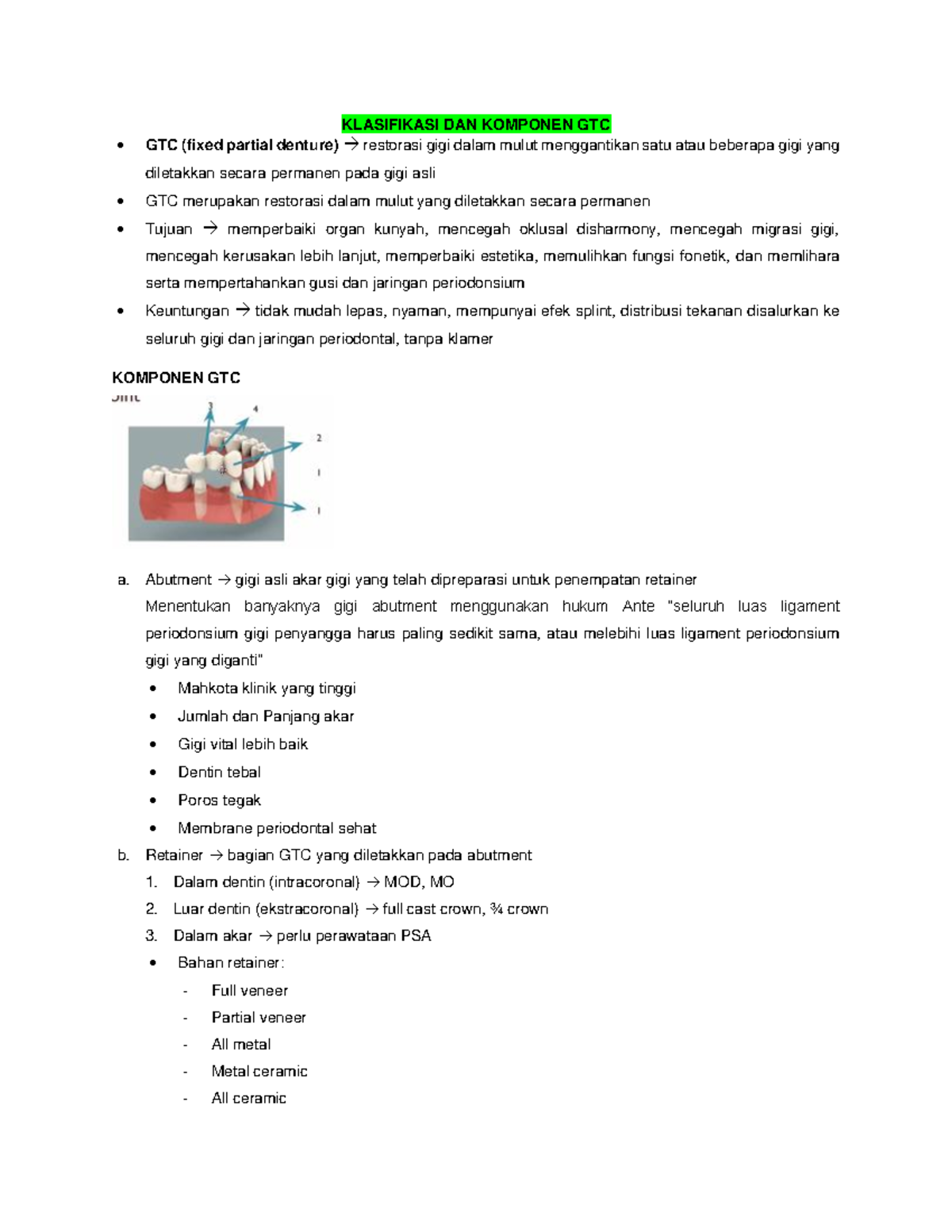 Klasifikasi dan Komponen GTC - KLASIFIKASI DAN KOMPONEN GTC • GTC ...