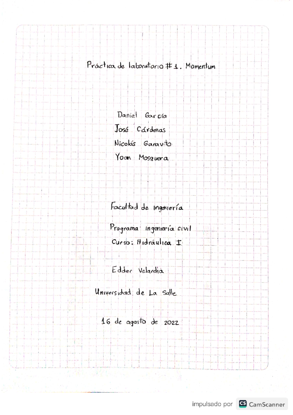 Informe Laboratorio 1 Daniel Garcia Yoan Mosquera Nicolas Garavito Jose