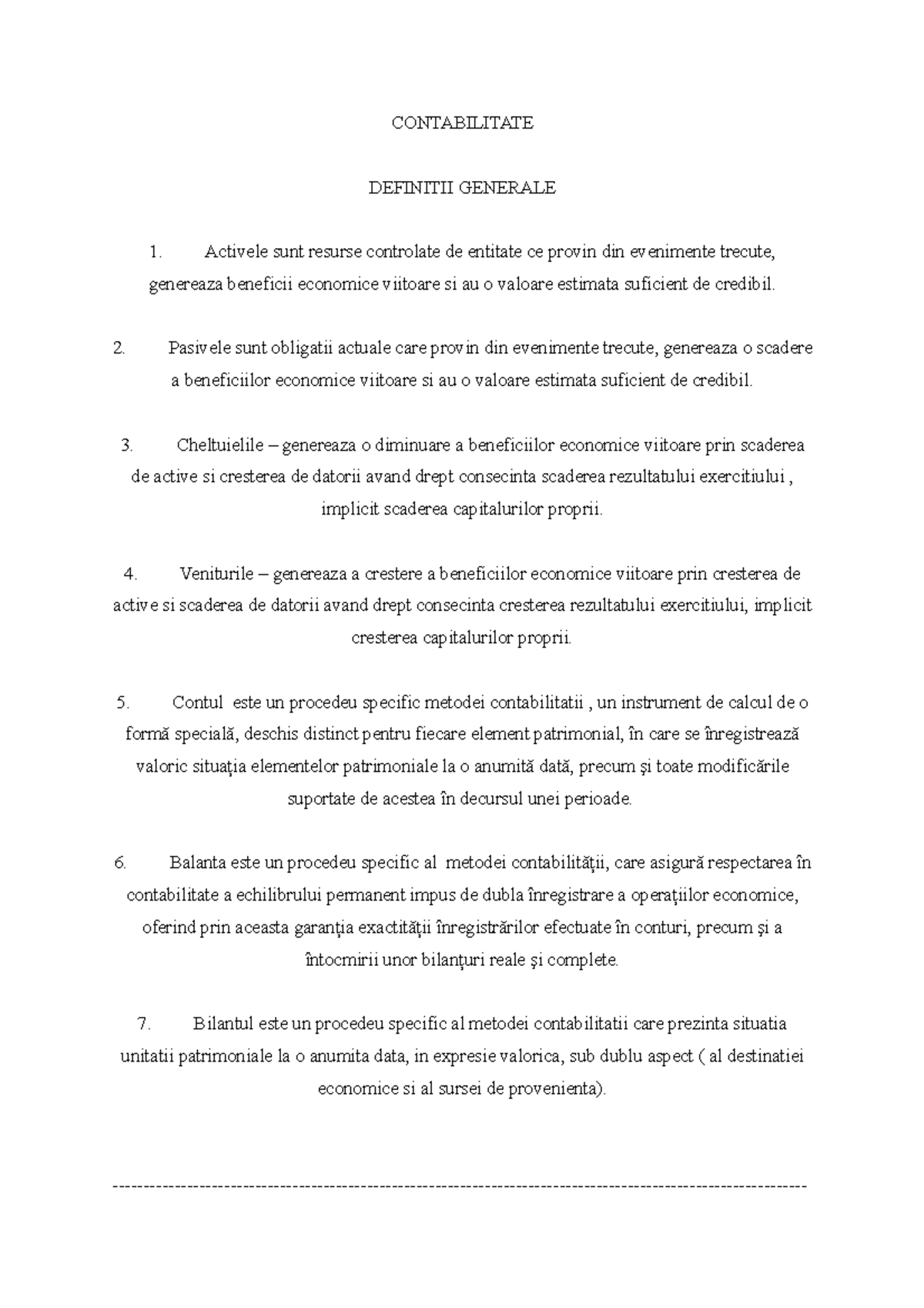 Contabilitate - Teorie pentru examenul final de contabilitiate. Contine ...