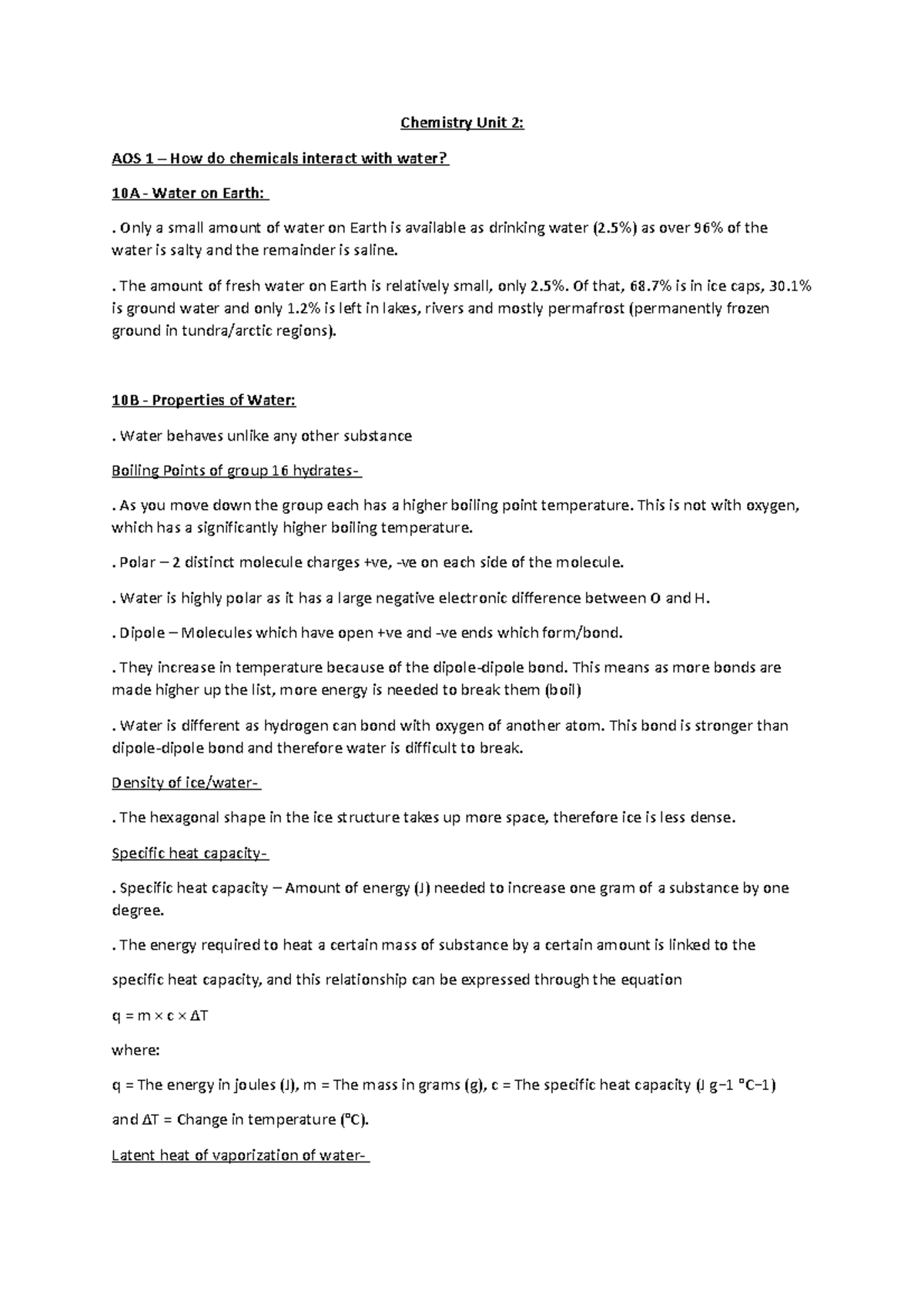 Chemistry Unit 2 - wfwhifig - Chemistry Unit 2: AOS 1 – How do ...
