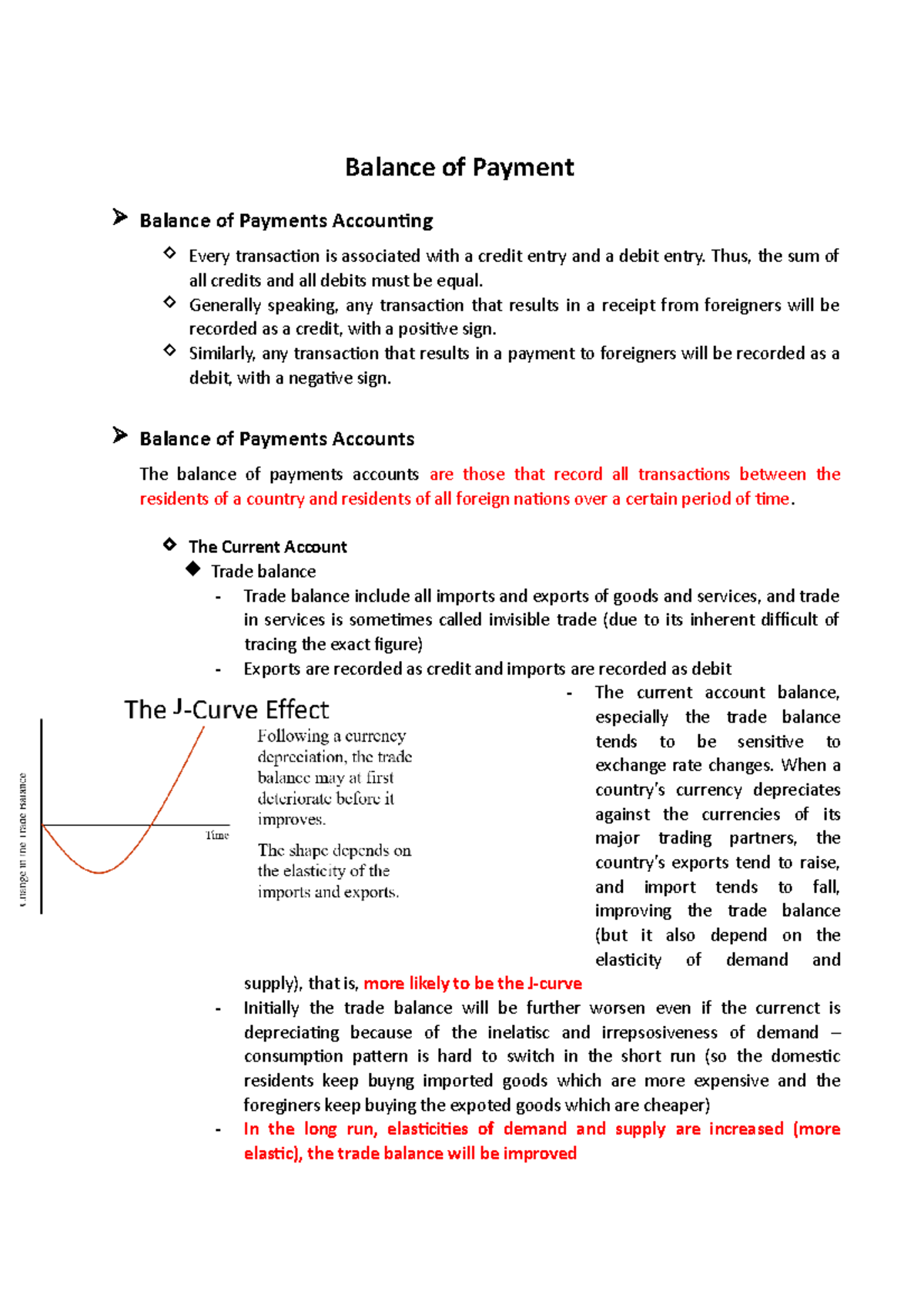 International Finance Lecture 2 - Balance of Payment Balance of ...