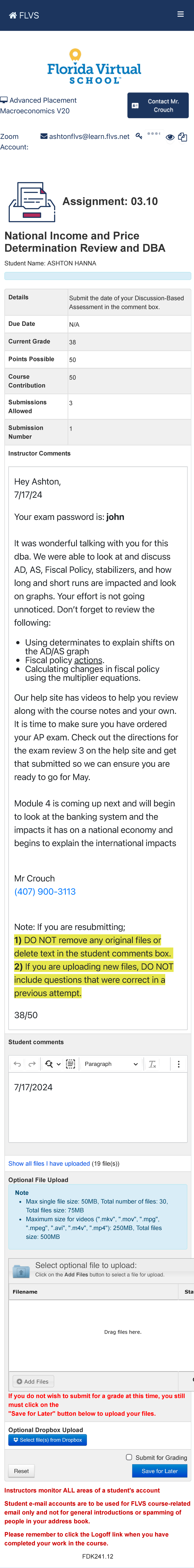 Advanced Placement Macroeconomics V20 ( 5098) - Advanced Placement Macroeconomics V Zoom Account ...